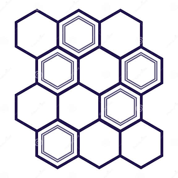Simple Honeycomb Vector Black with Transparent Stock Vector ...