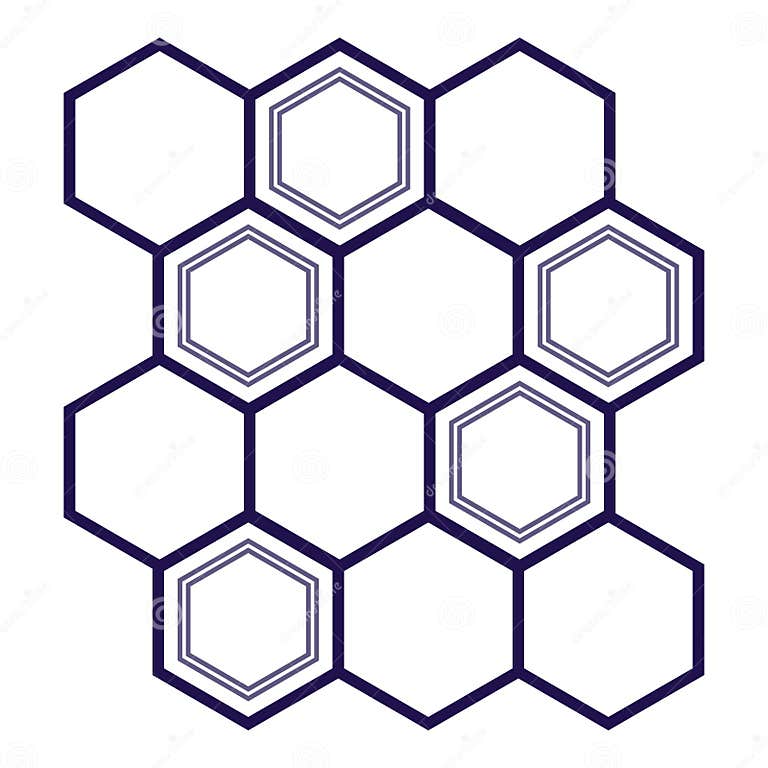 Simple Honeycomb Vector Black with Transparent Stock Vector ...
