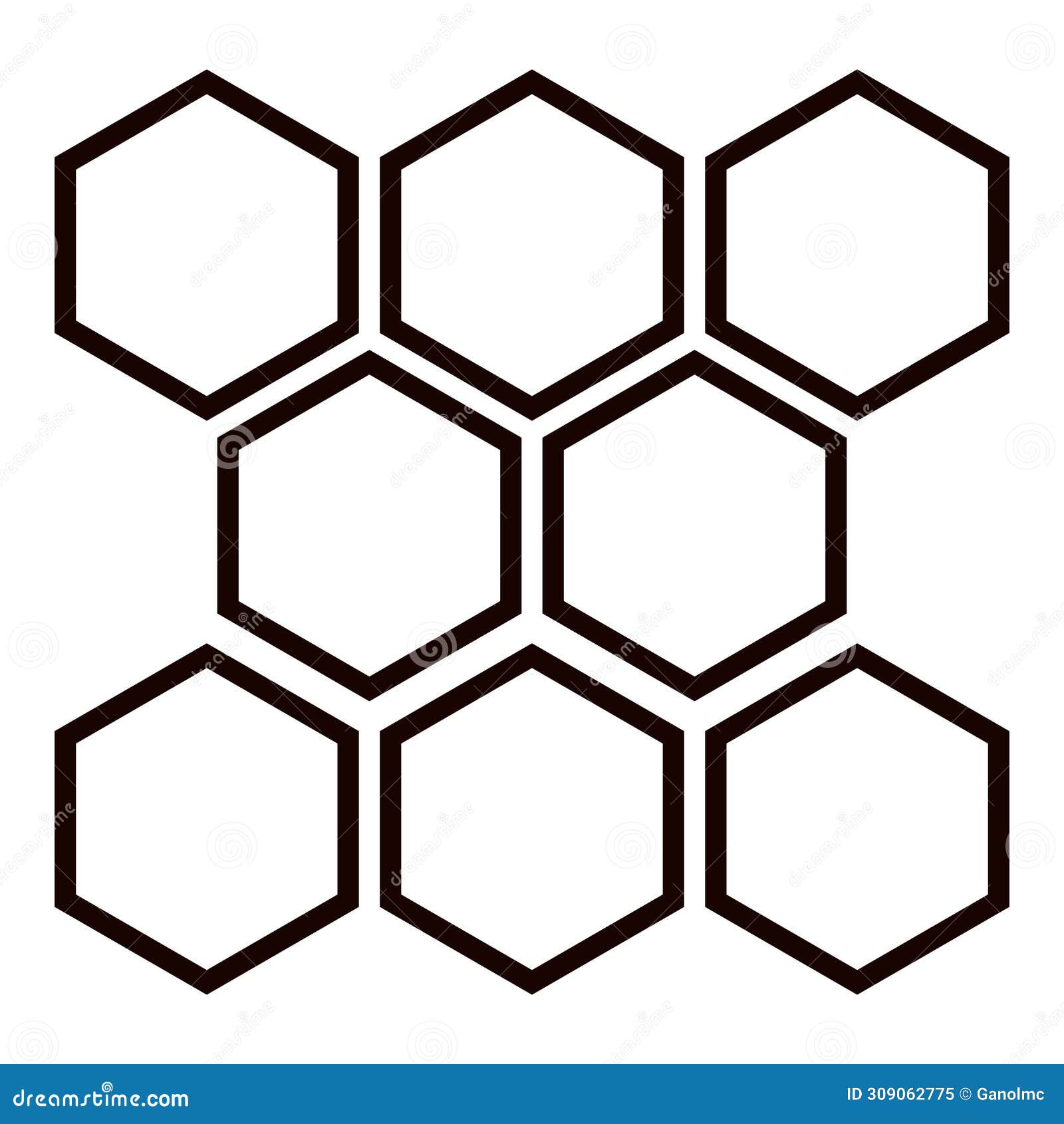 Simple Honeycomb Vector Black with Transparent Stock Vector ...