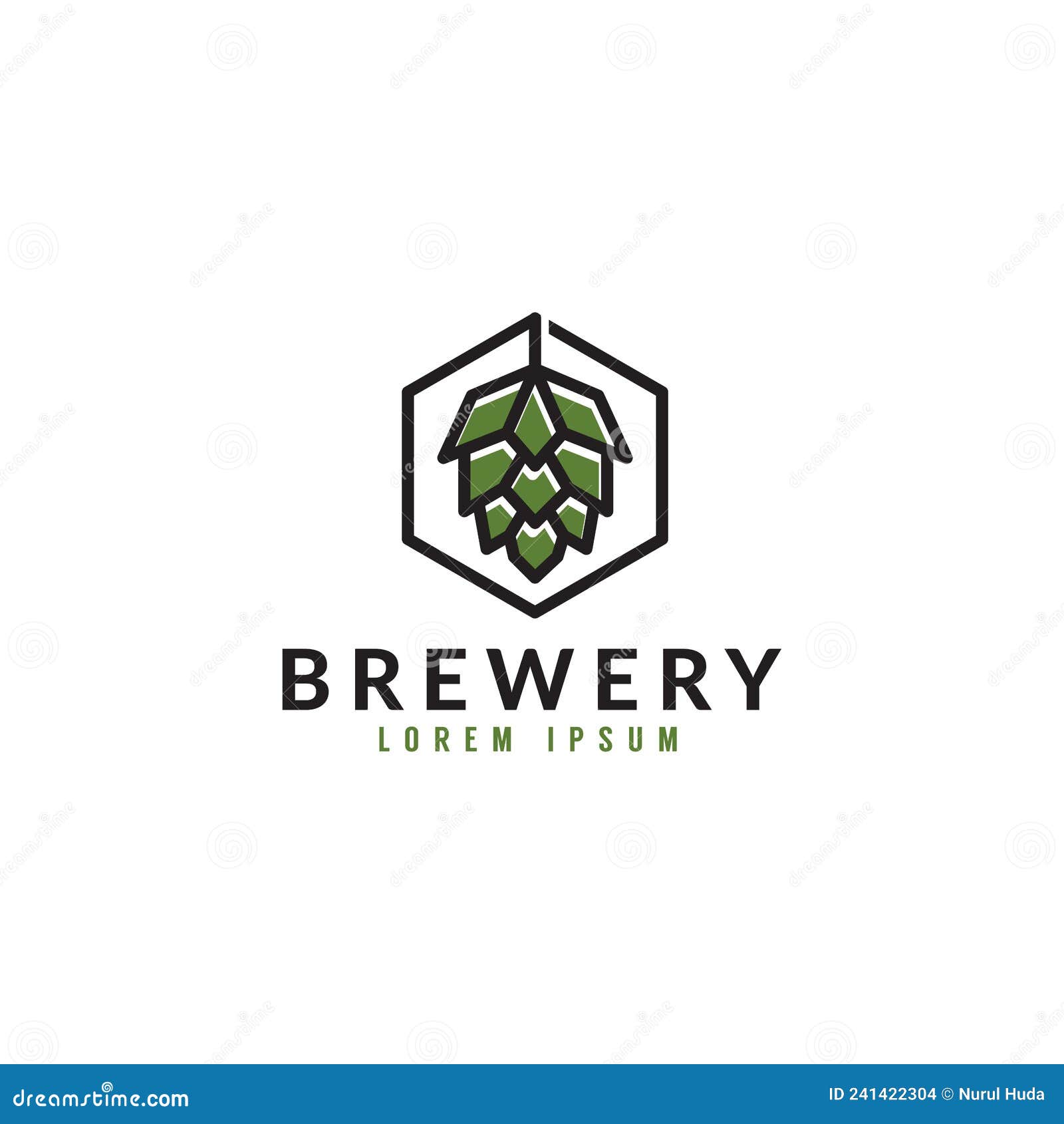 Simple Hops Logo Design in Hexagon, Minimalist and Clean Logo, Beer ...