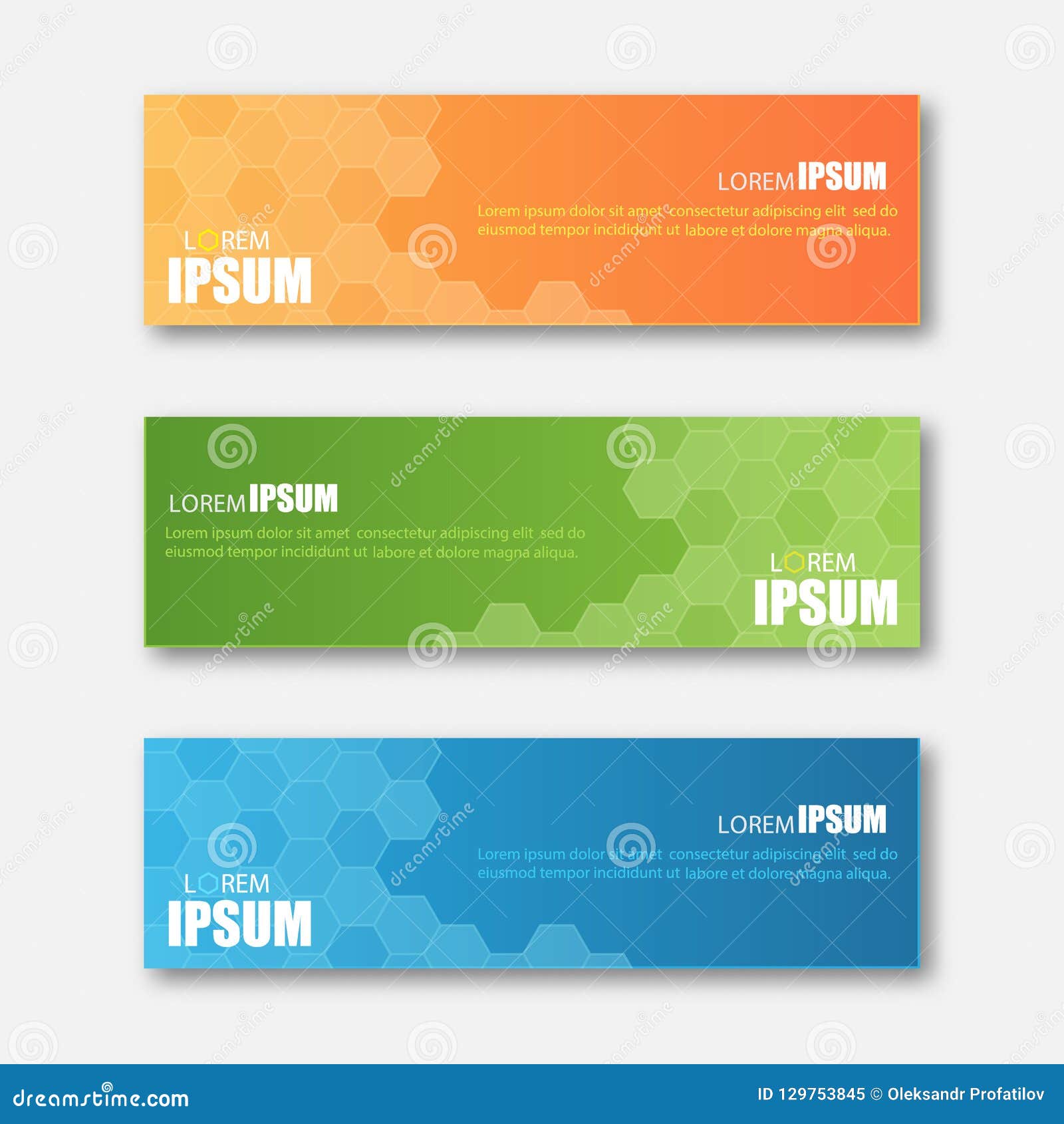 Simple Horizontal Design Banner Backgrounds. Stock Vector ...