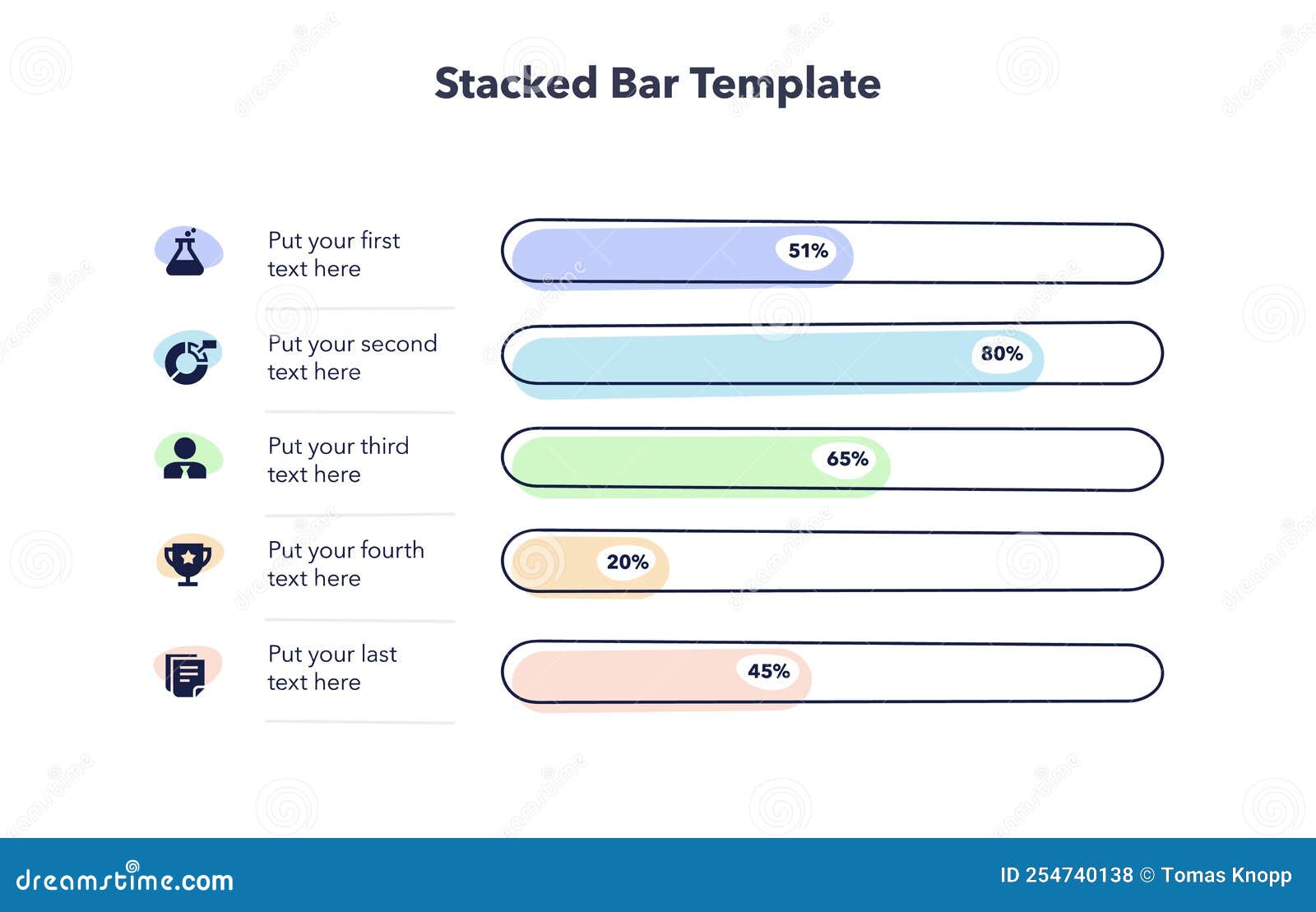 Simple Horizontal Stacked Bar Graph Template Stock Vector ... Simple Horizontal Stacked Bar Graph Template Stock Vector ...