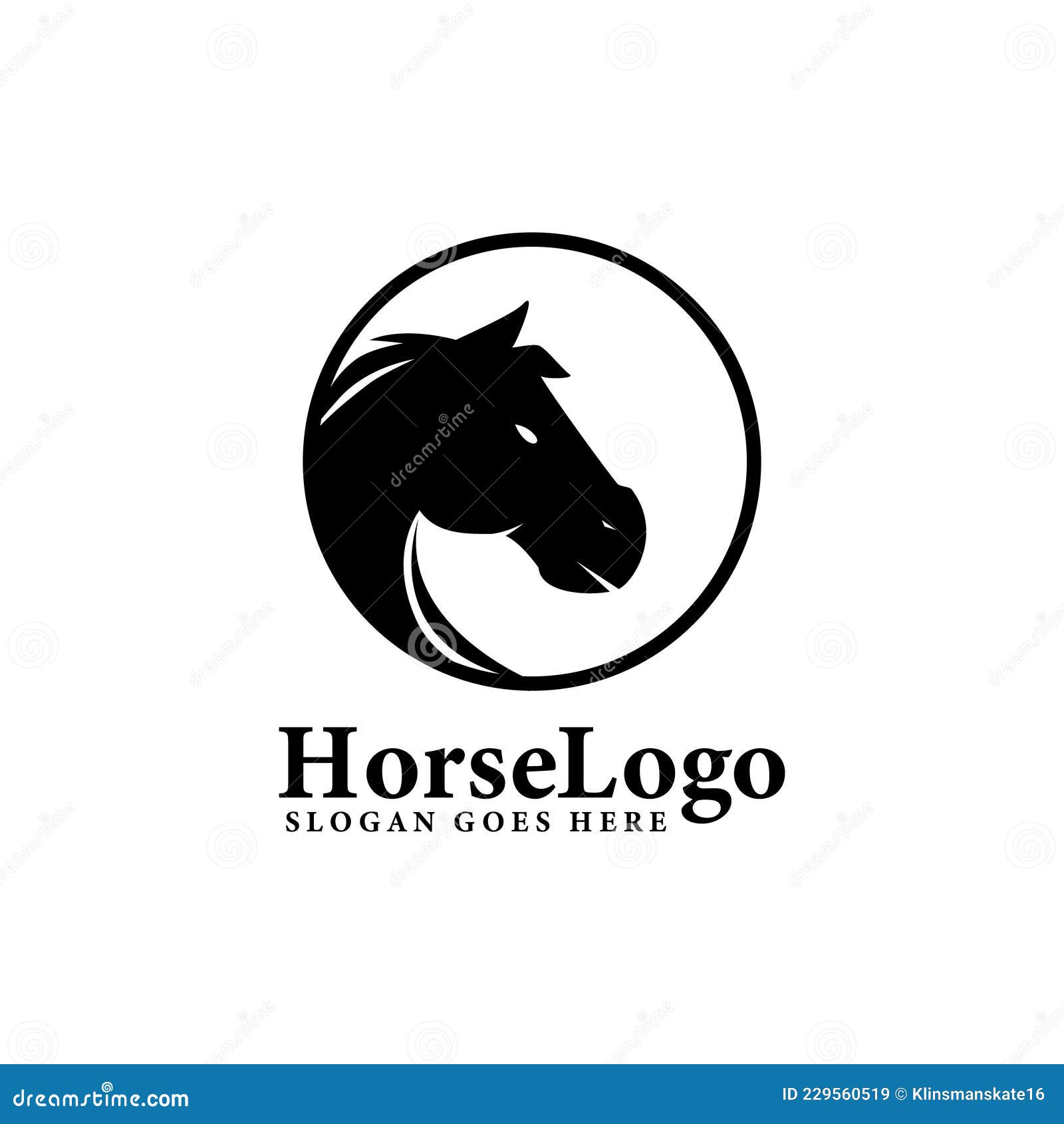 Simple Horse Logo Design Template Stock Vector - Illustration of ...
