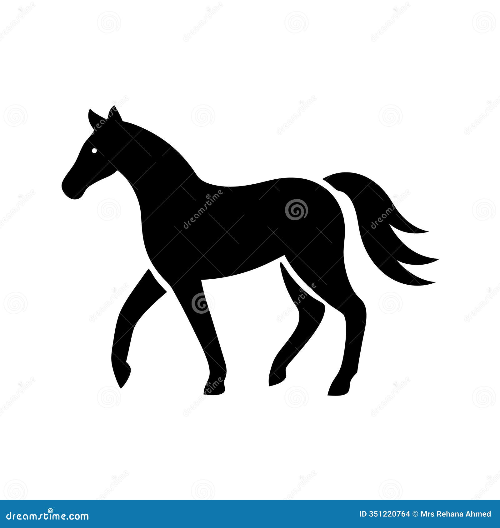 Simple Horse Logo Icon Vector Art Illustration Stock Illustration ...