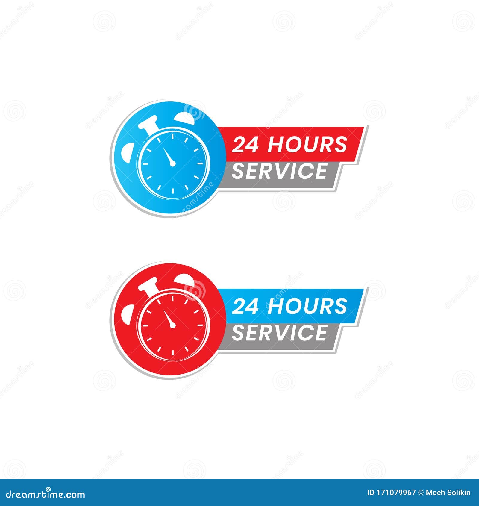 Simple 24 Hour Service Icon Stock Vector - Illustration of dial, clock ...