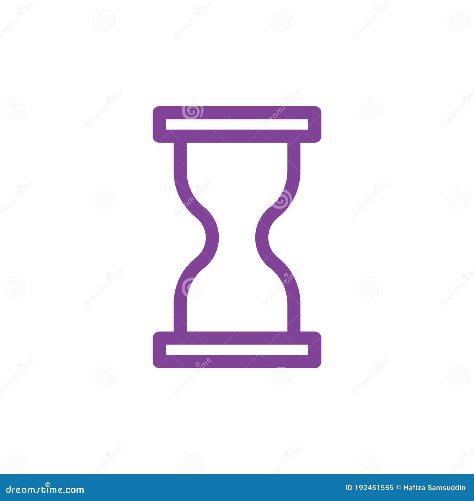 Simple Hourglass Icon Outline Design. Vector Illustration Decorative ...