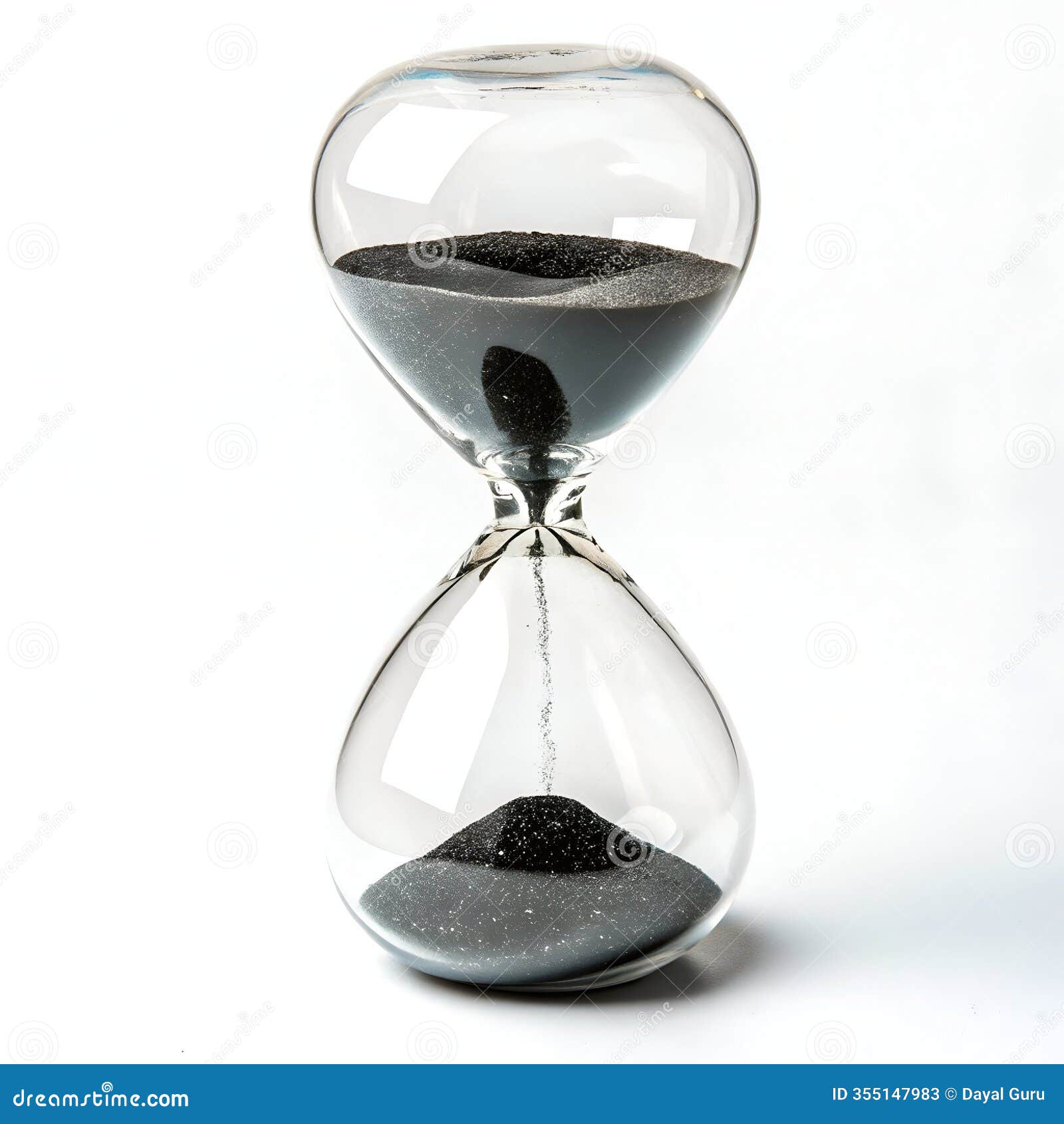 Simple Hourglass with Sand â€ Concept of Time Stock Illustration ...