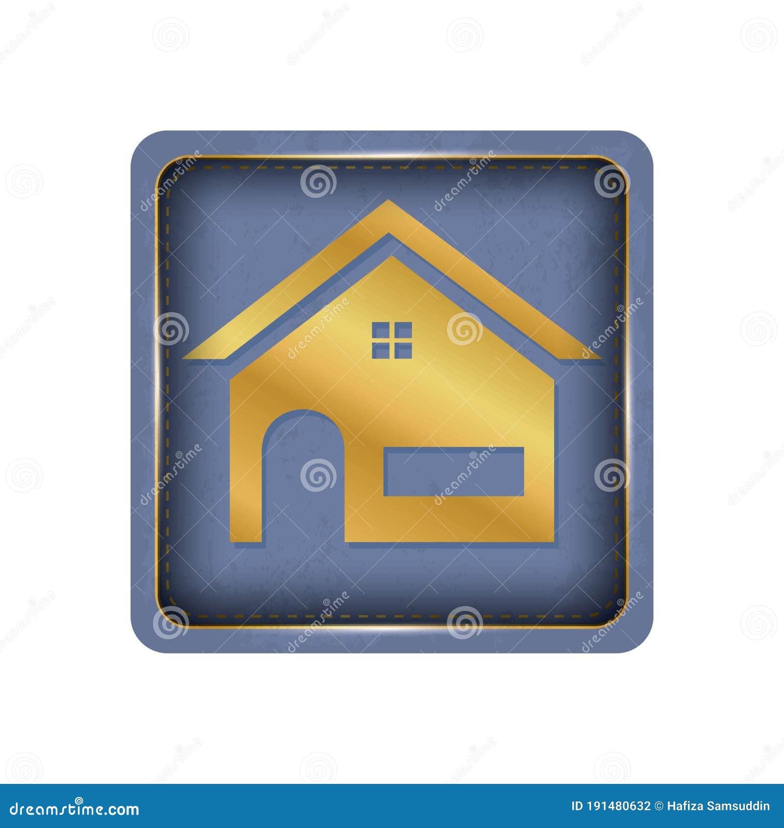 A Simple House Button Design. Stock Vector - Illustration of glossy ...