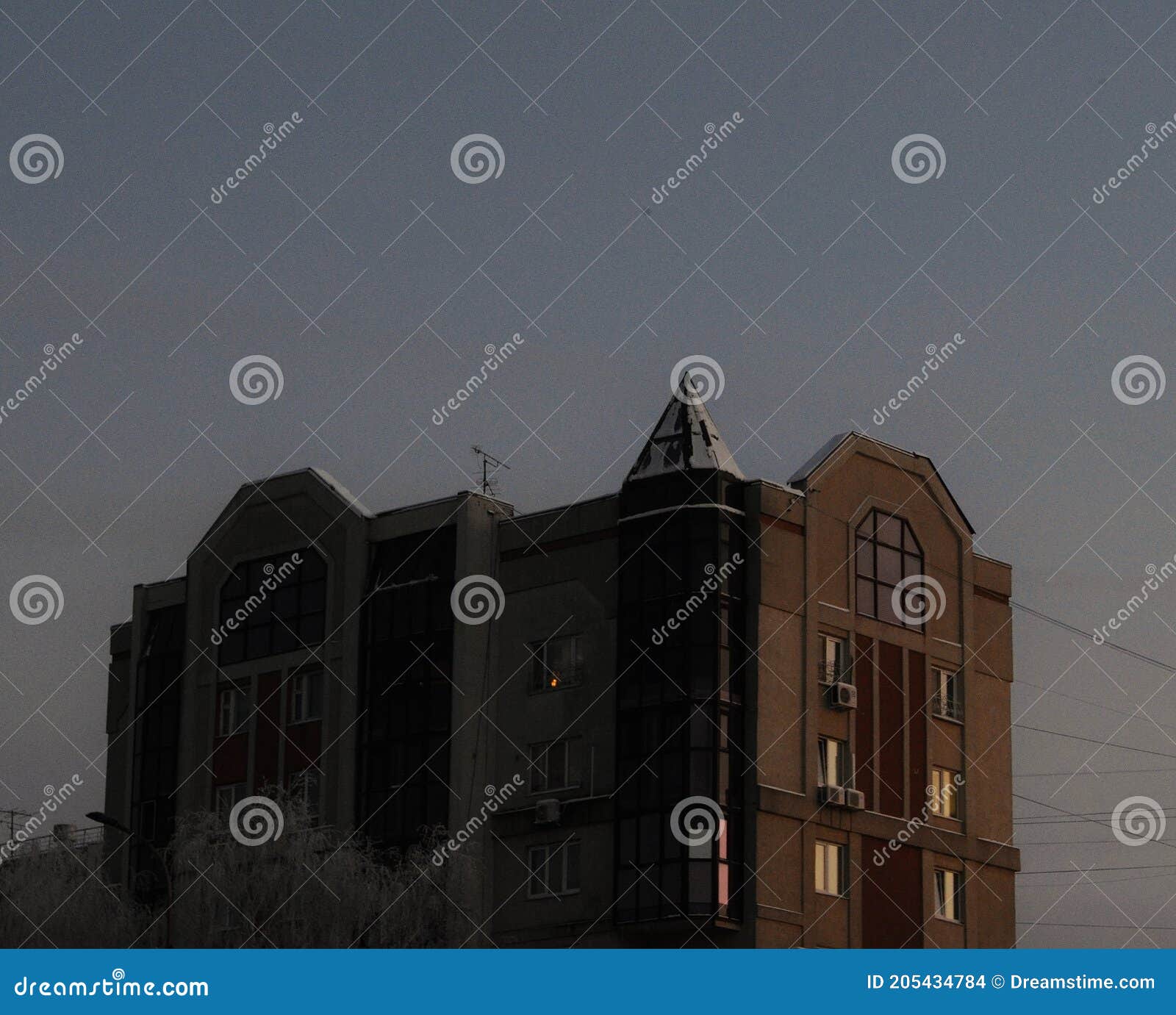 Simple house in the city stock photo. Image of downtown - 205434784