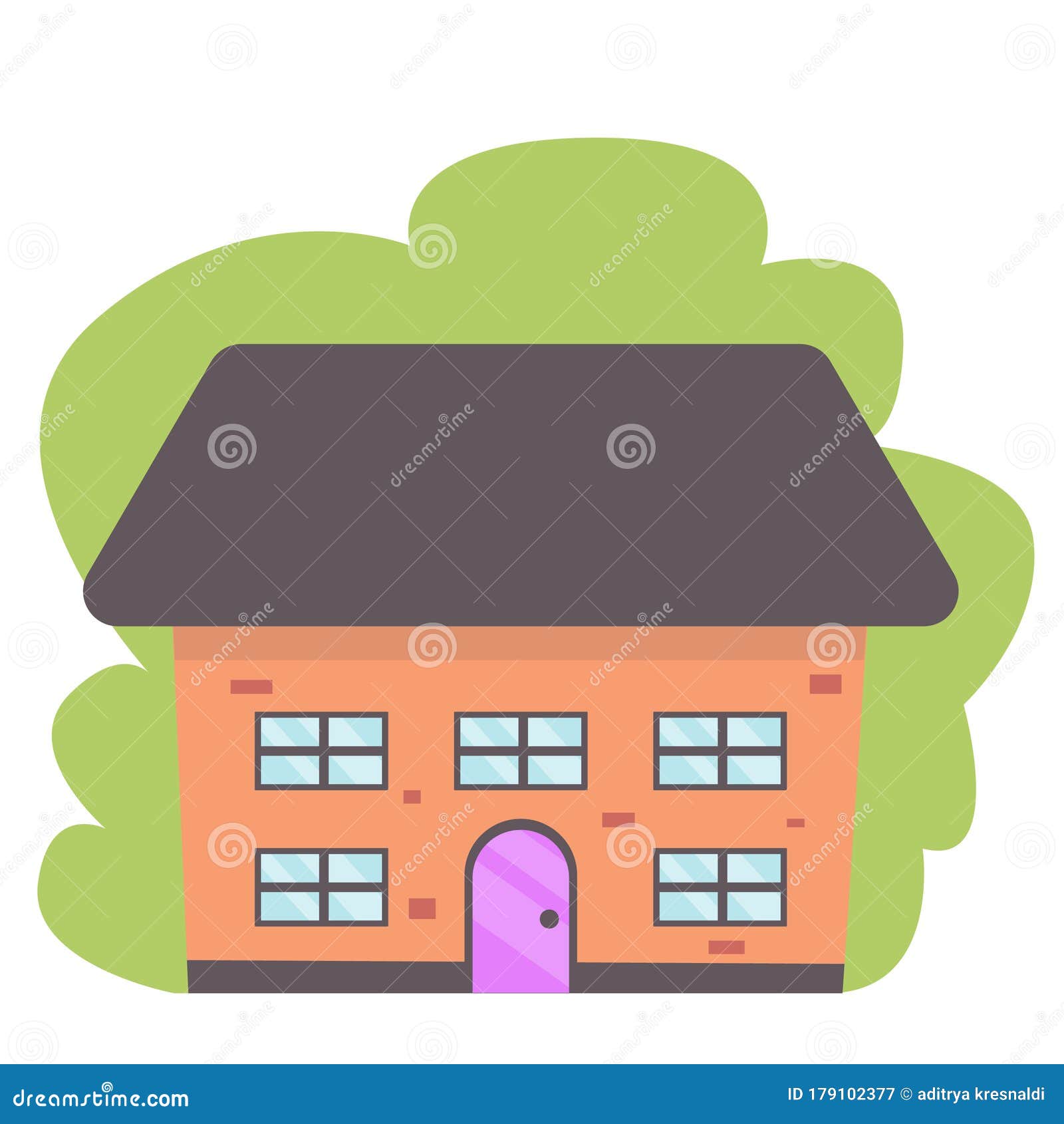 Simple house design stock vector. Illustration of architecture - 179102377