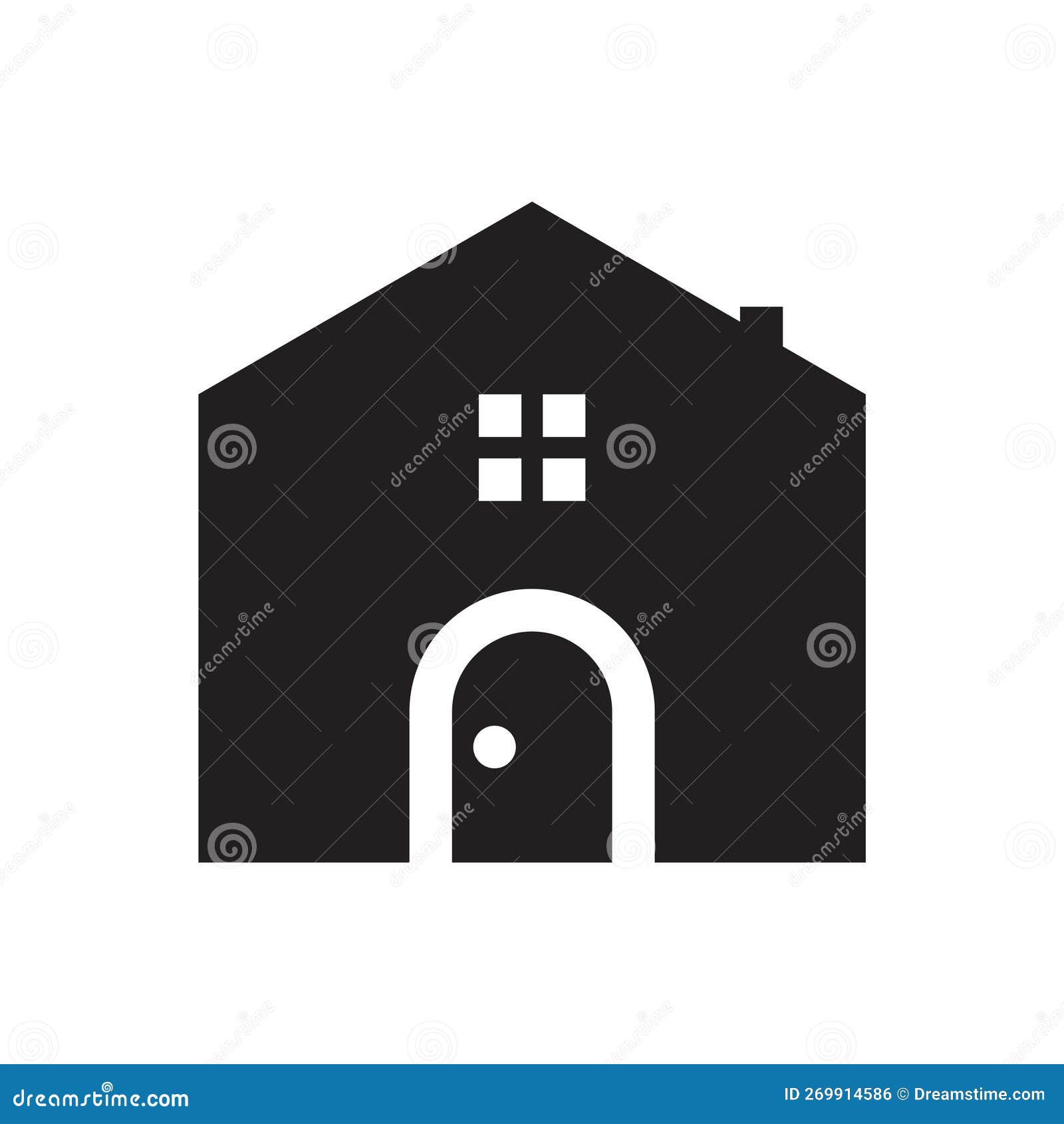 Simple House Icon Vector Illustration Stock Vector - Illustration of ...