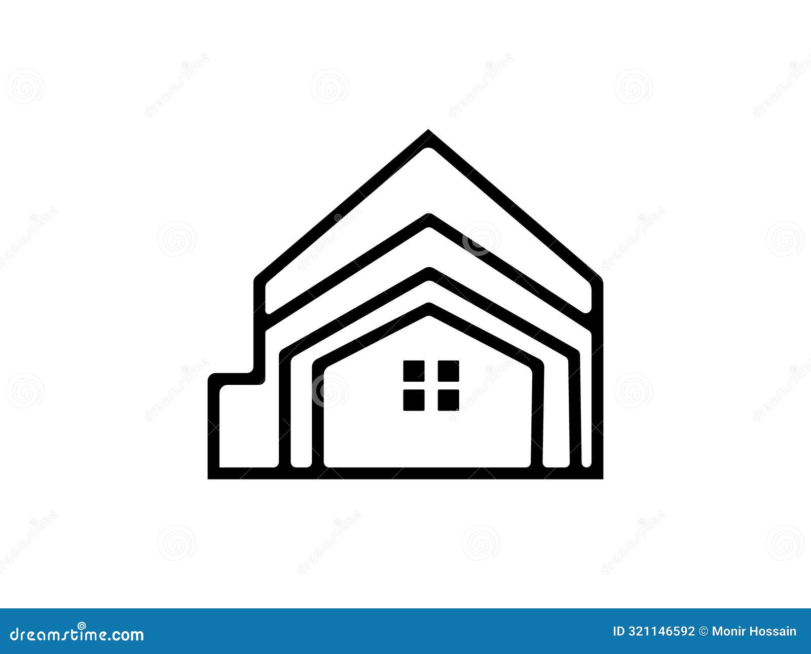 Simple house logo stock vector. Illustration of colours - 321146592