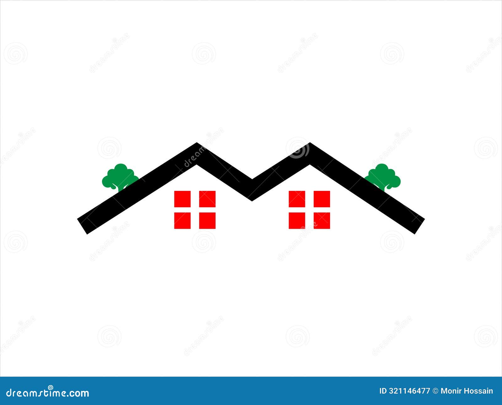 Simple house logo stock vector. Illustration of real - 321146477