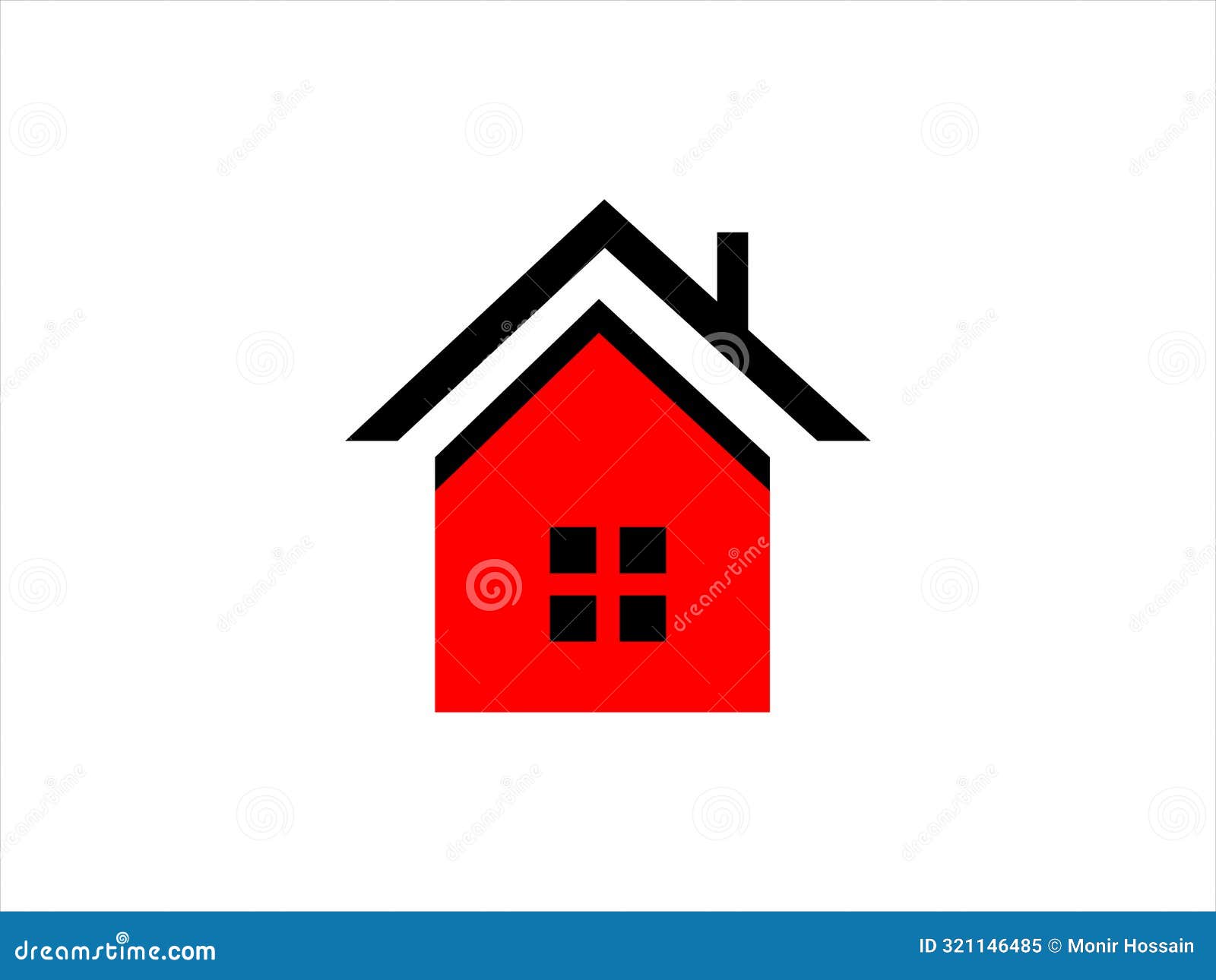Simple house logo stock vector. Illustration of rental - 321146485