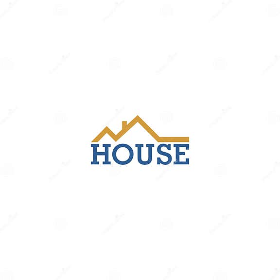 Simple House Logo Design Isolated on White Background Stock Vector ...