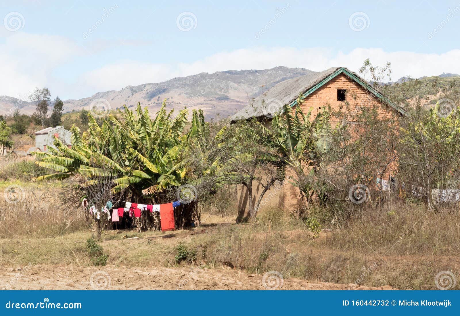 Simple house for the poor stock photo. Image of drying - 160442732