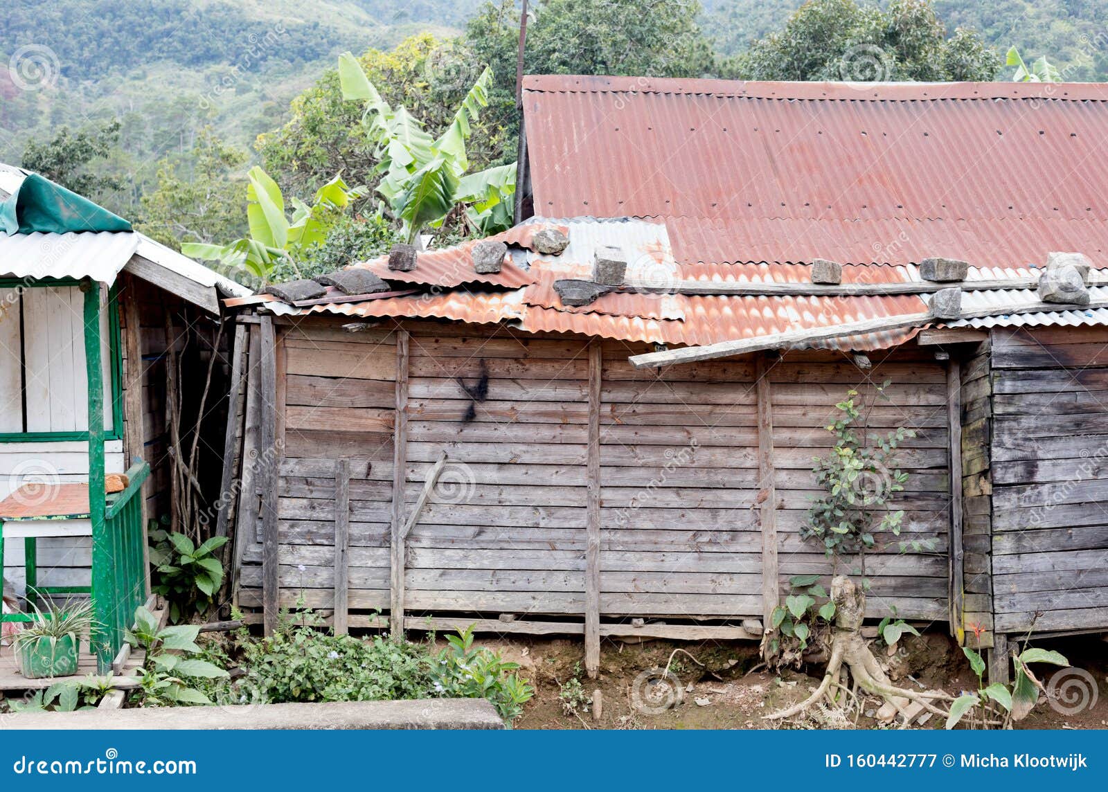 Simple house for the poor stock image. Image of housing - 160442777