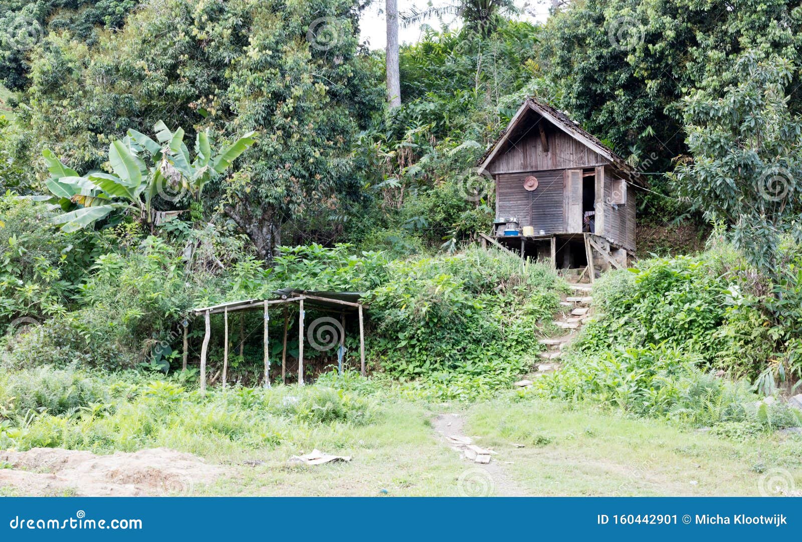 Simple house for the poor stock image. Image of wood - 160442901