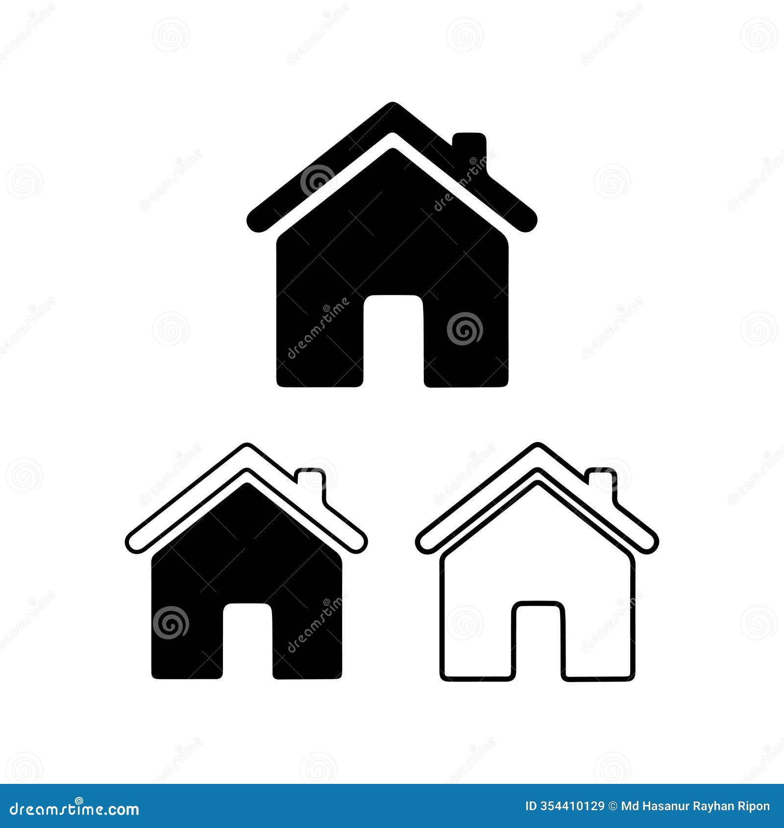 Simple house symbol Icon stock illustration. Illustration of icon ...