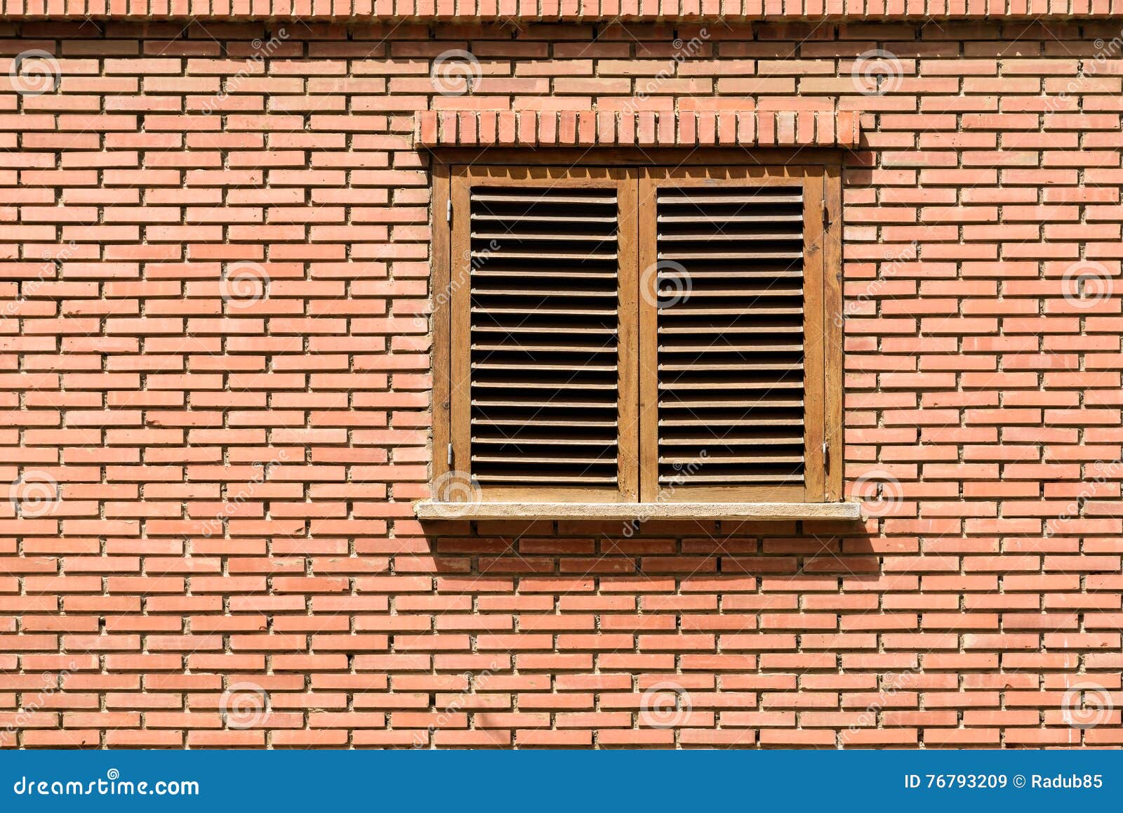 Simple House Window on Brick Wall Stock Image - Image of brown, concept ...
