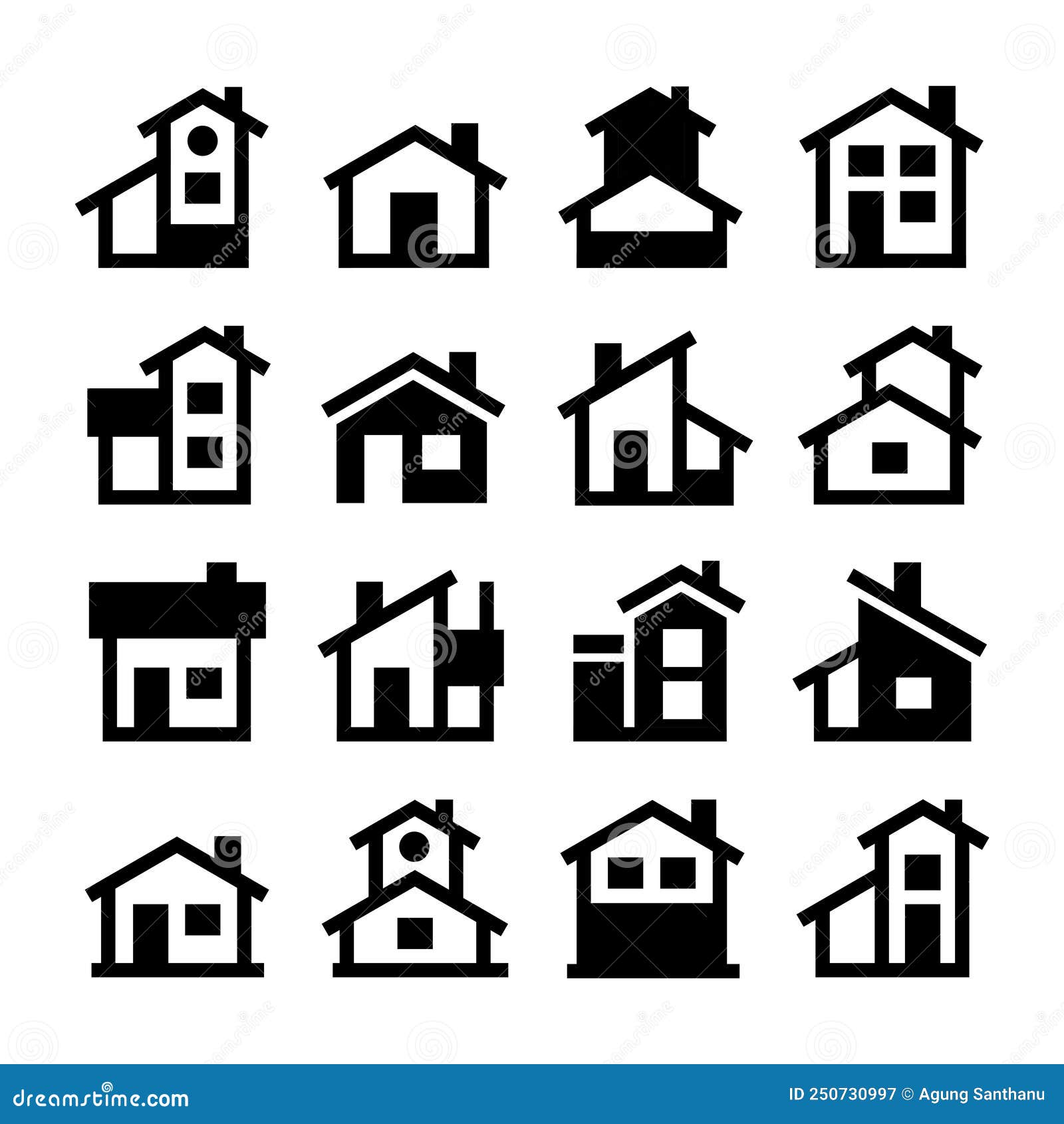 Simple Housing Icon Home Developer Logo Art Stock Illustration ...