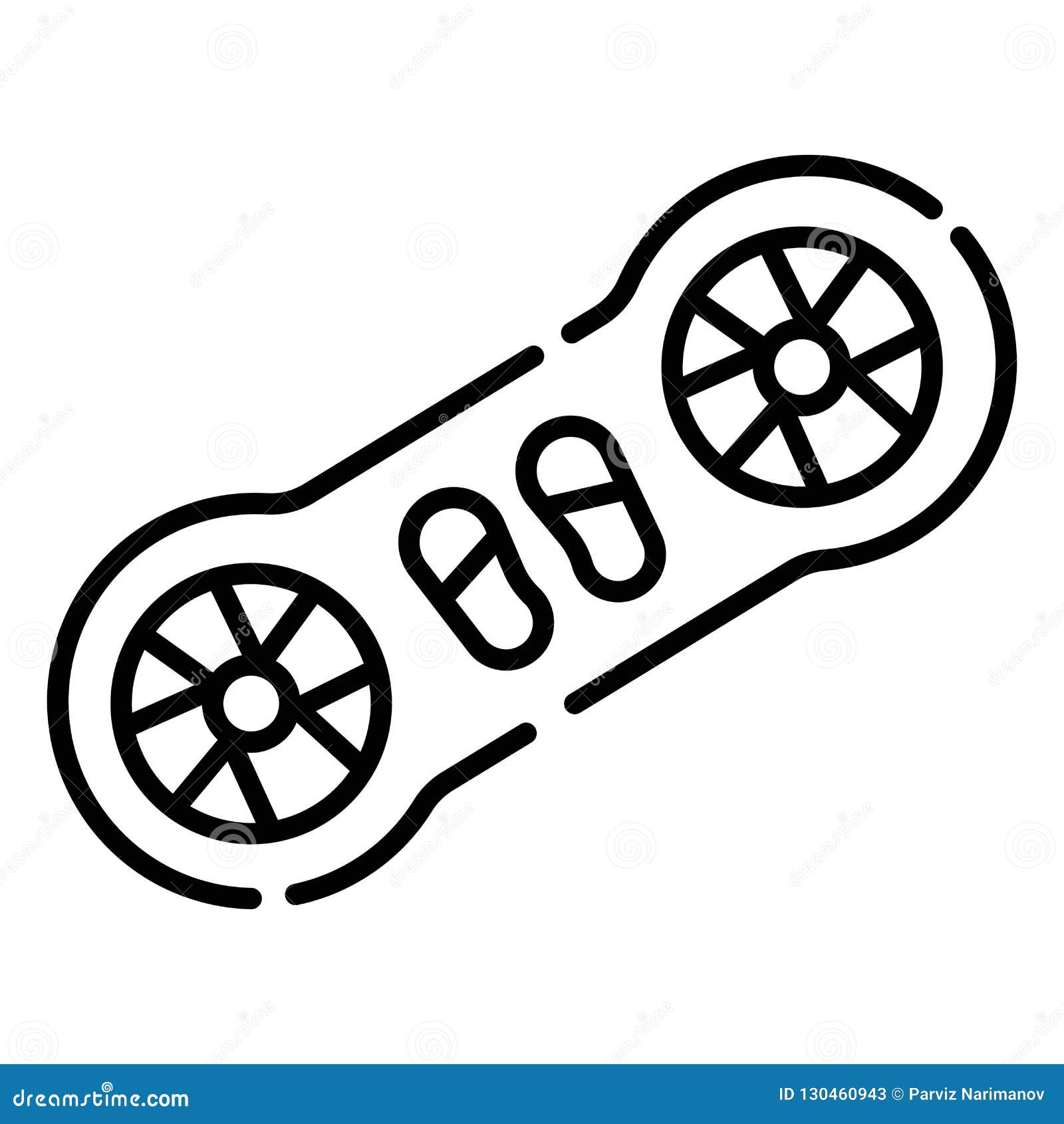 Simple Hoverboard Icon with Shadow Stock Vector - Illustration of ...