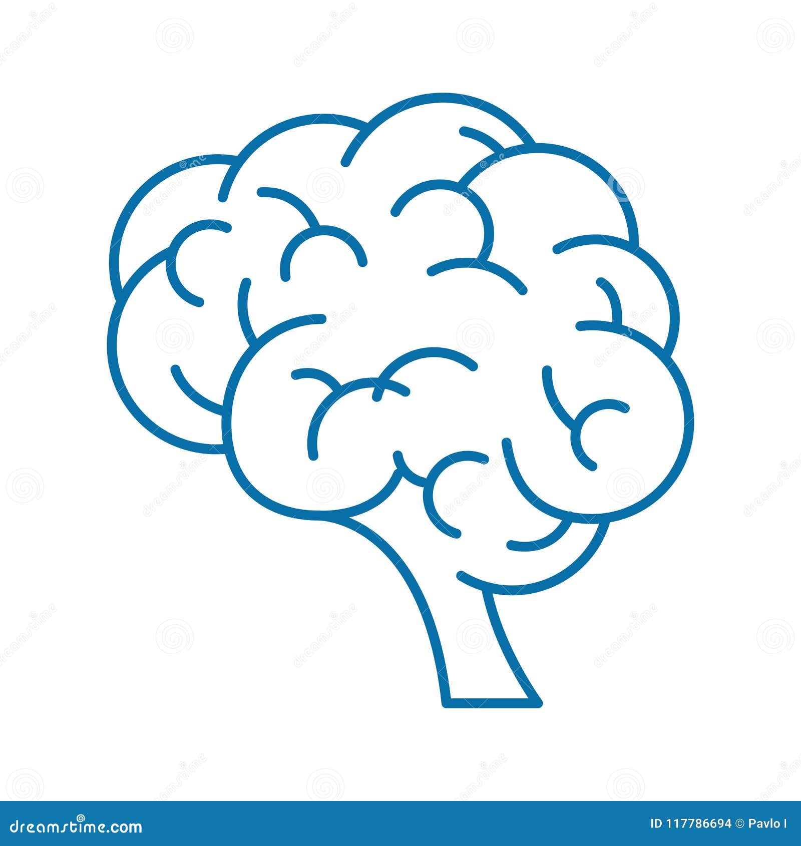 Simple Human Brain - Vector Stock Vector - Illustration of ...
