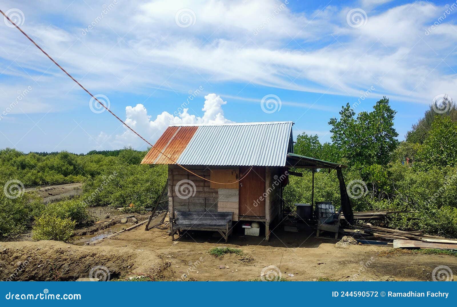 A Simple Hut stock photo. Image of farm, shack, cottage - 244590572