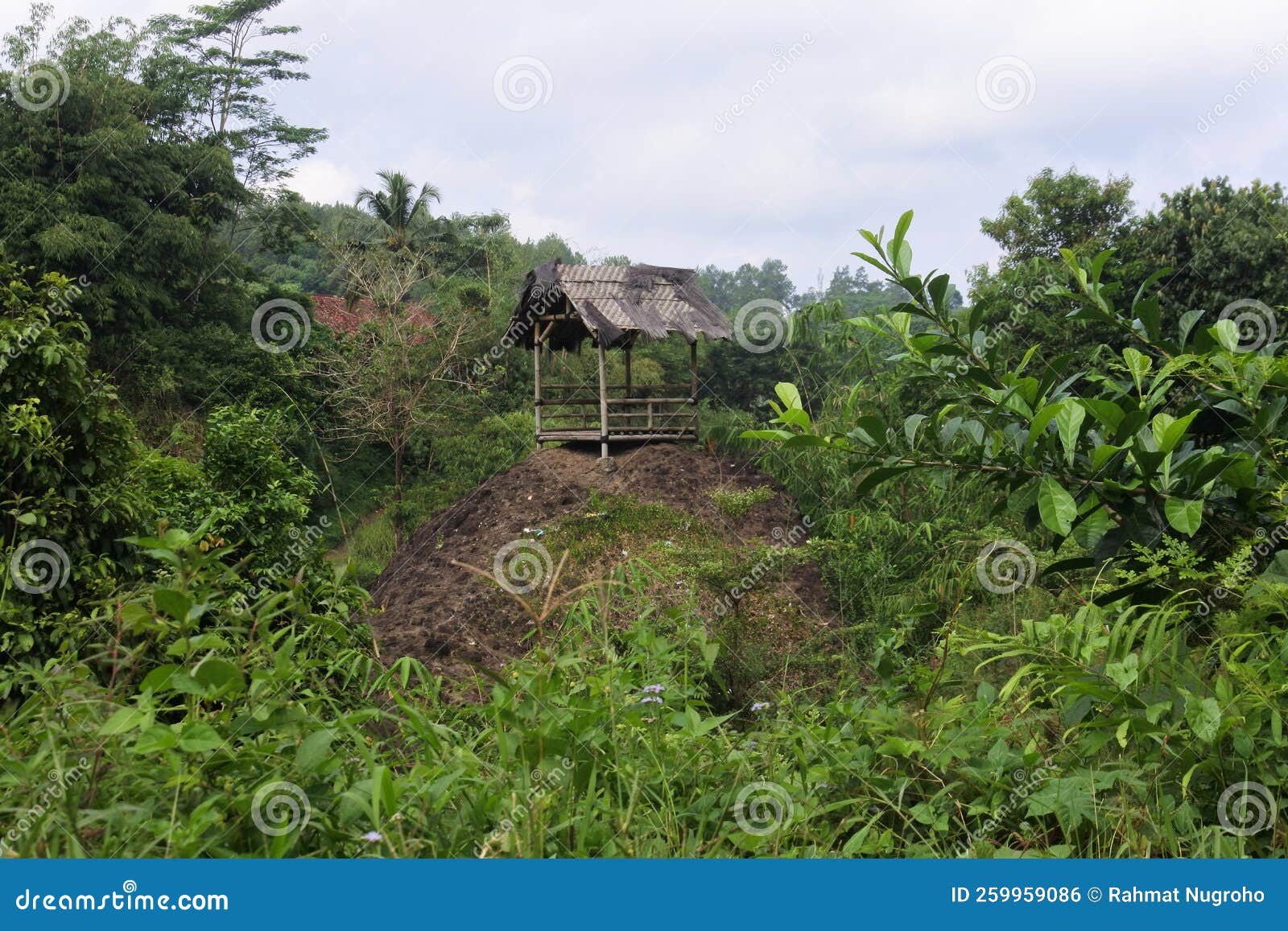 Simple Hut in the Hill. View of Tropical Landscape Stock Photo - Image ...