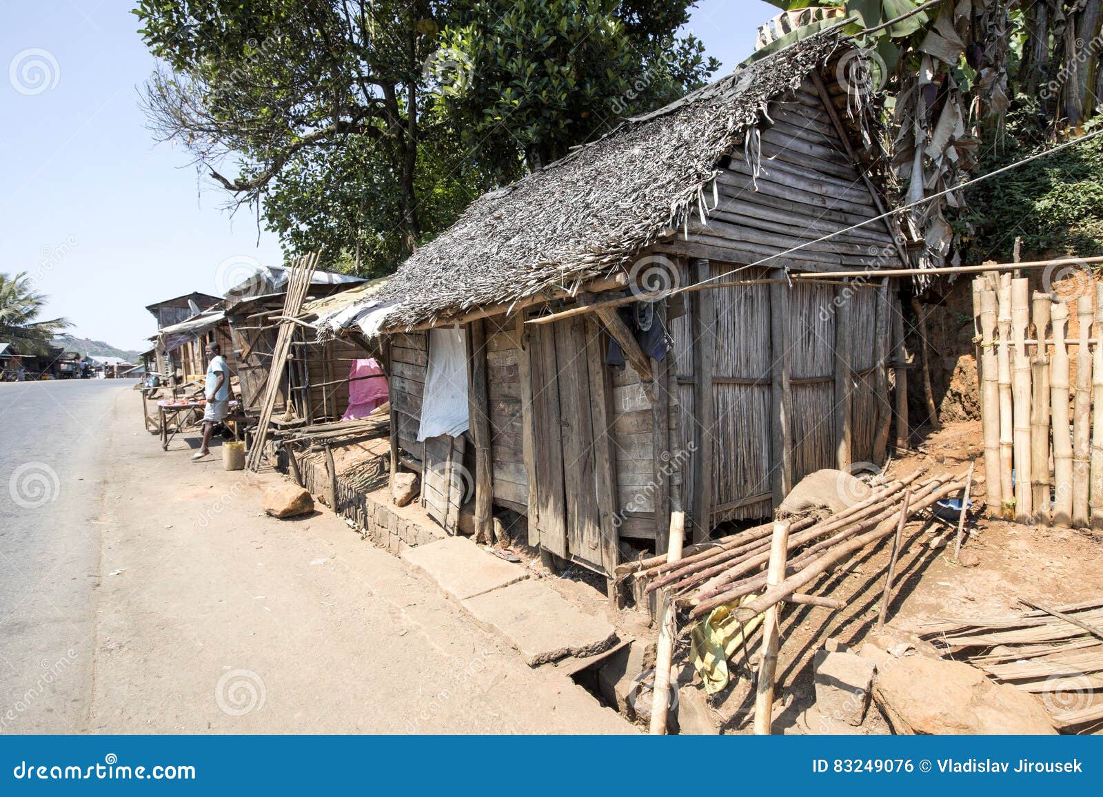 Simple Hut on Malagasy Countryside, Madagascar Editorial Photo - Image ...