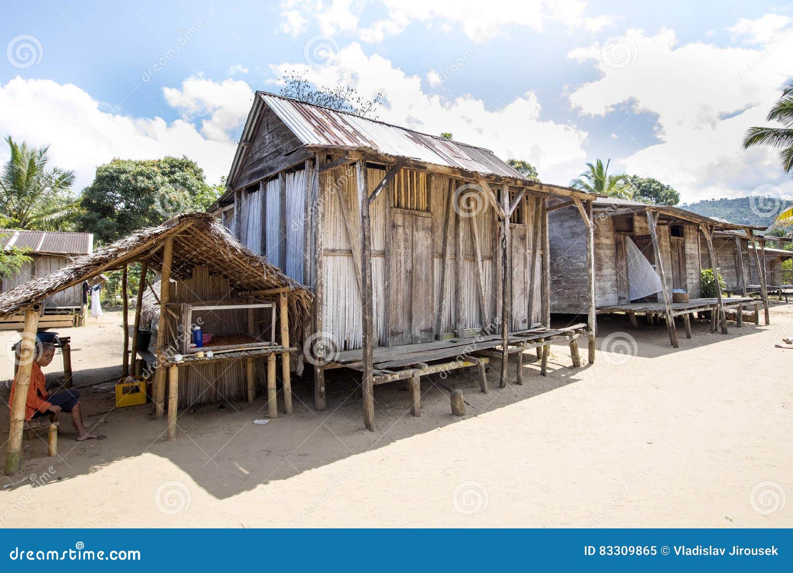 Simple Hut on Malagasy Countryside, Madagascar Editorial Image - Image ...