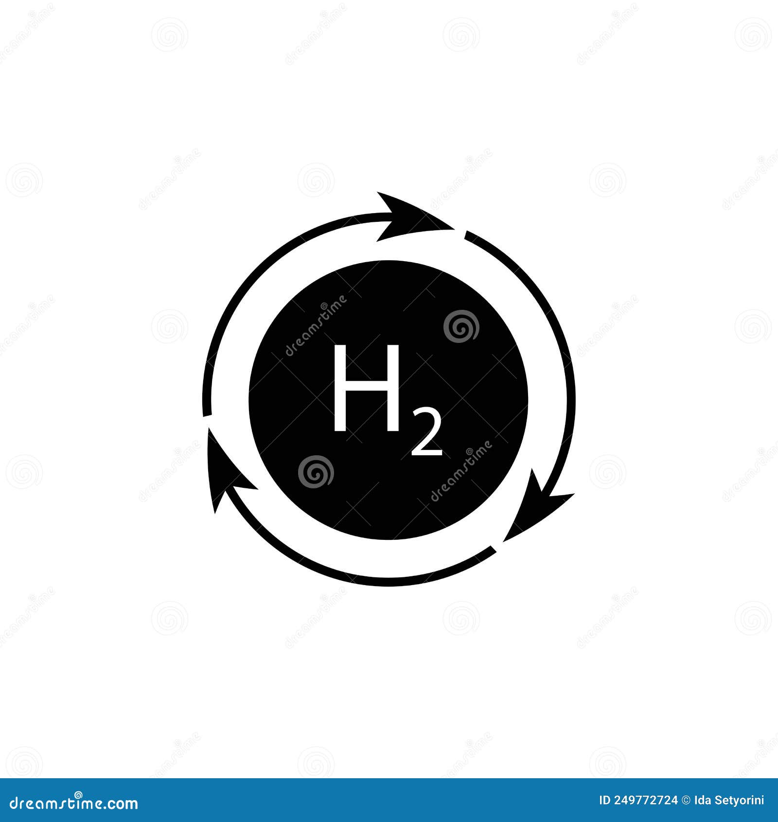 Hydrogen Logo On Gas Station. H2 Combustion Engine For Emission Free ...