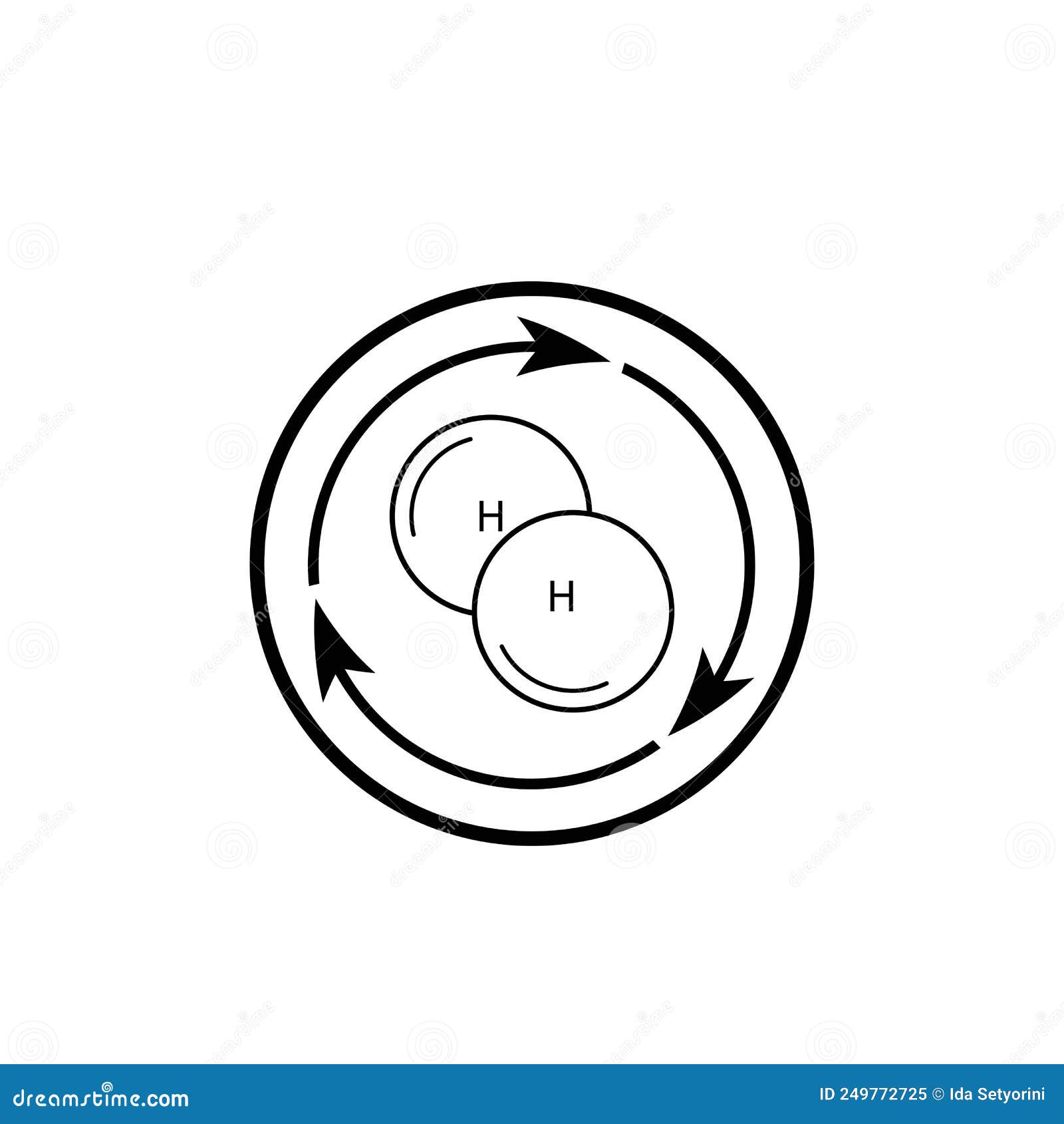 Simple Hydrogen Logo Illustration Design Stock Illustration ...