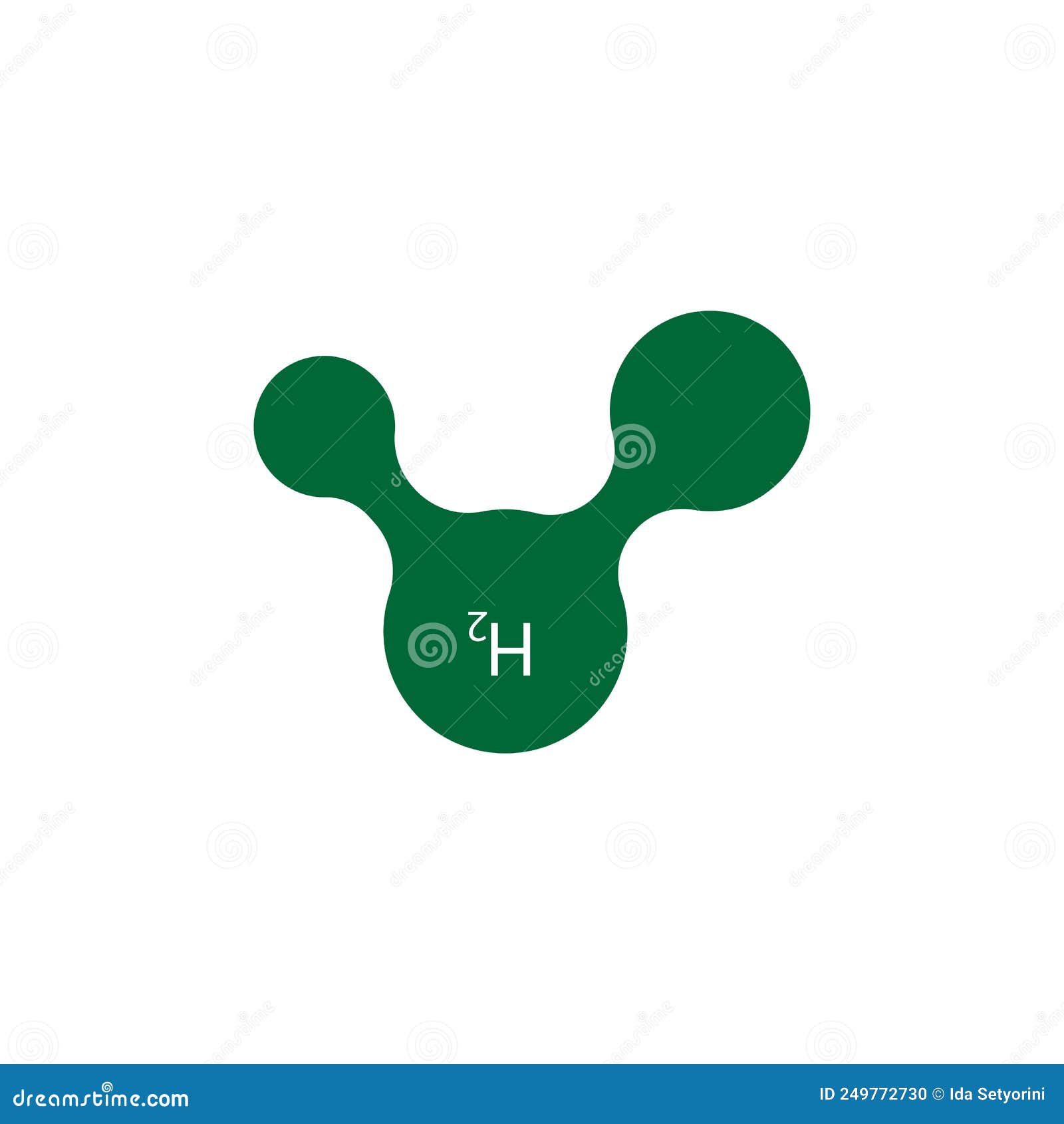 Simple Hydrogen Logo Illustration Design Stock Illustration ...