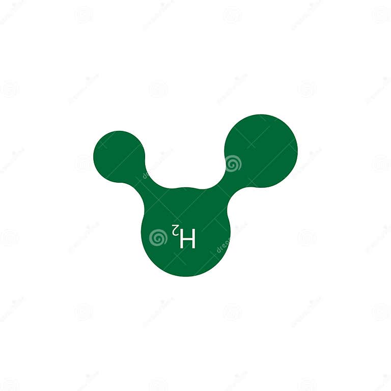 Simple Hydrogen Logo Illustration Design Stock Illustration ...