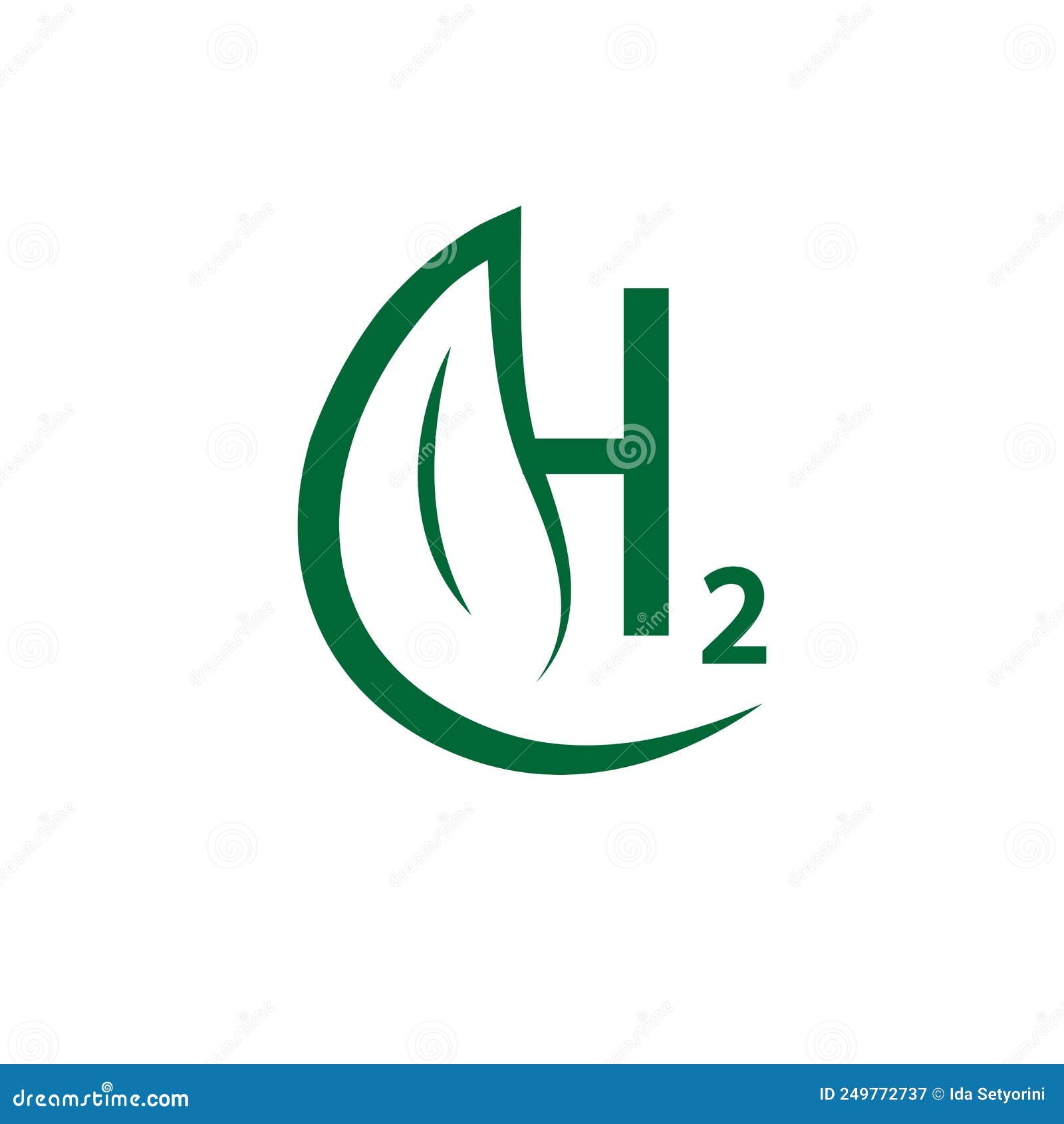 Hydrogen Logo On Gas Station. H2 Combustion Engine For Emission Free ...