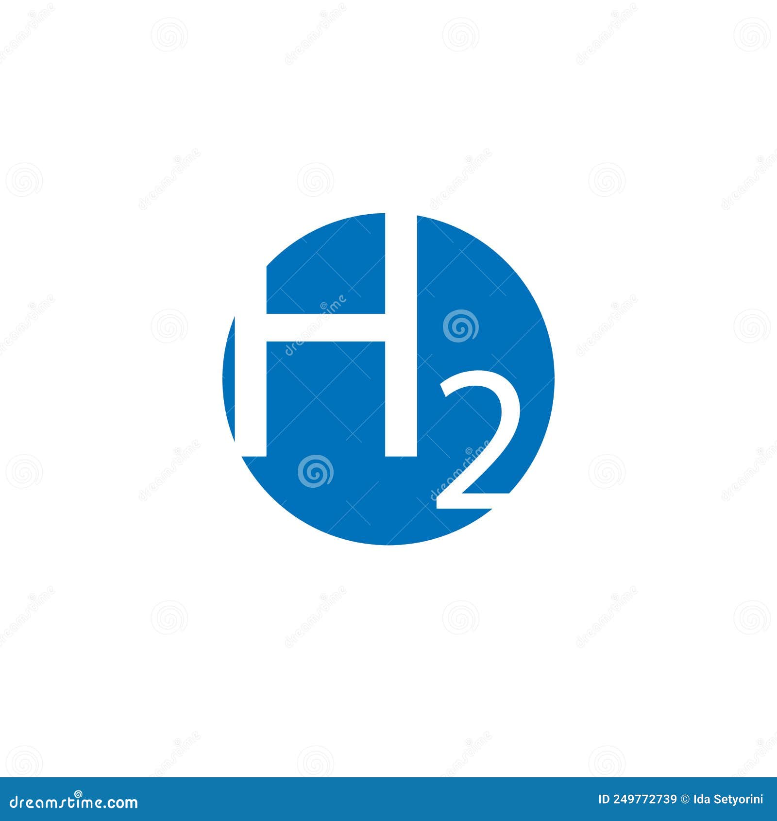 Hydrogen Logo On Gas Station. H2 Combustion Engine For Emission Free ...