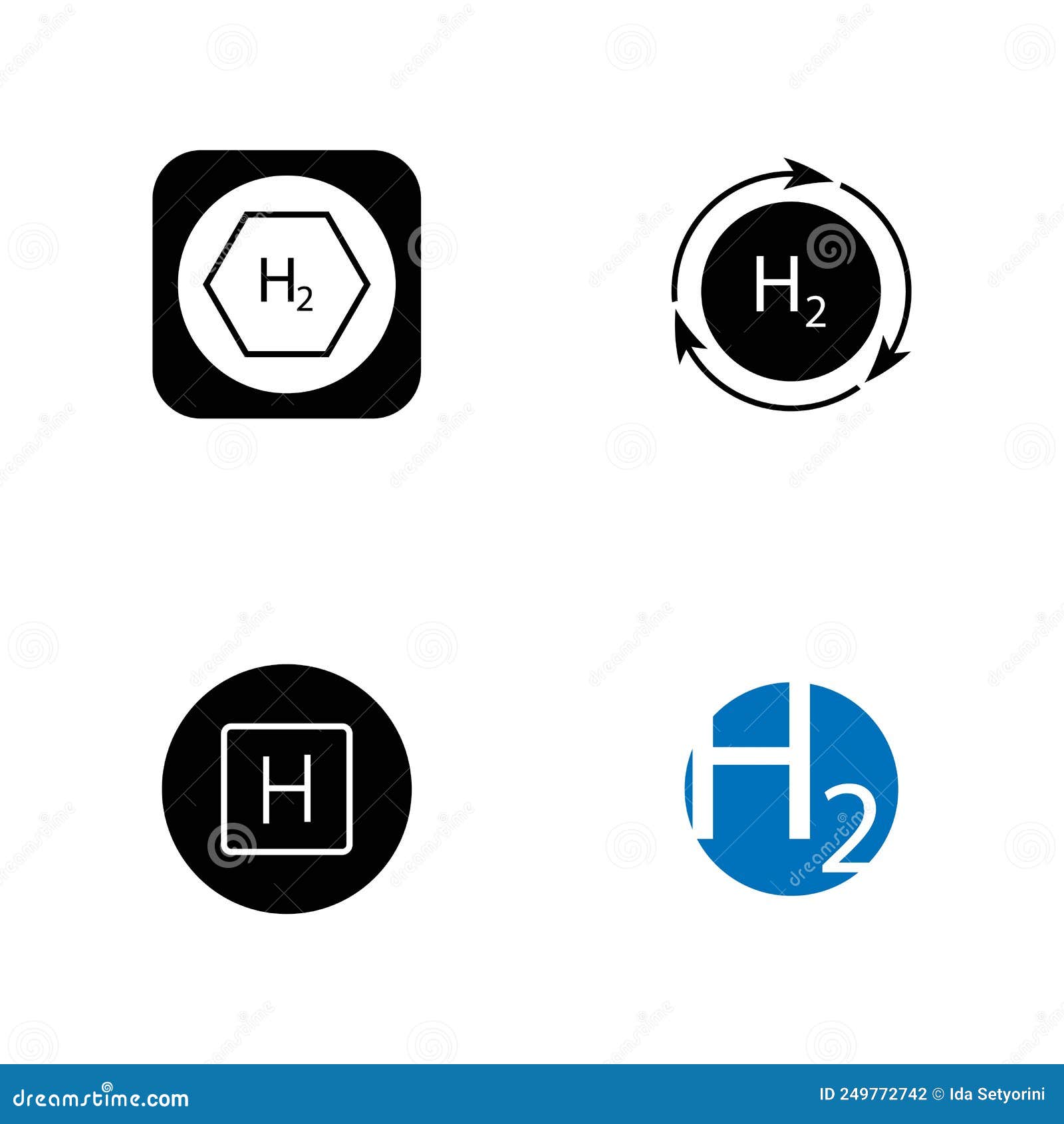 Hydrogen Logo On Gas Station. H2 Combustion Engine For Emission Free ...