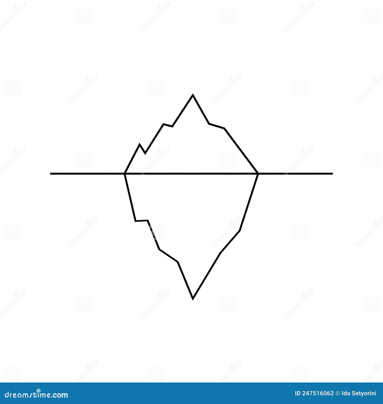 Simple iceberg icon design stock illustration. Illustration of ...