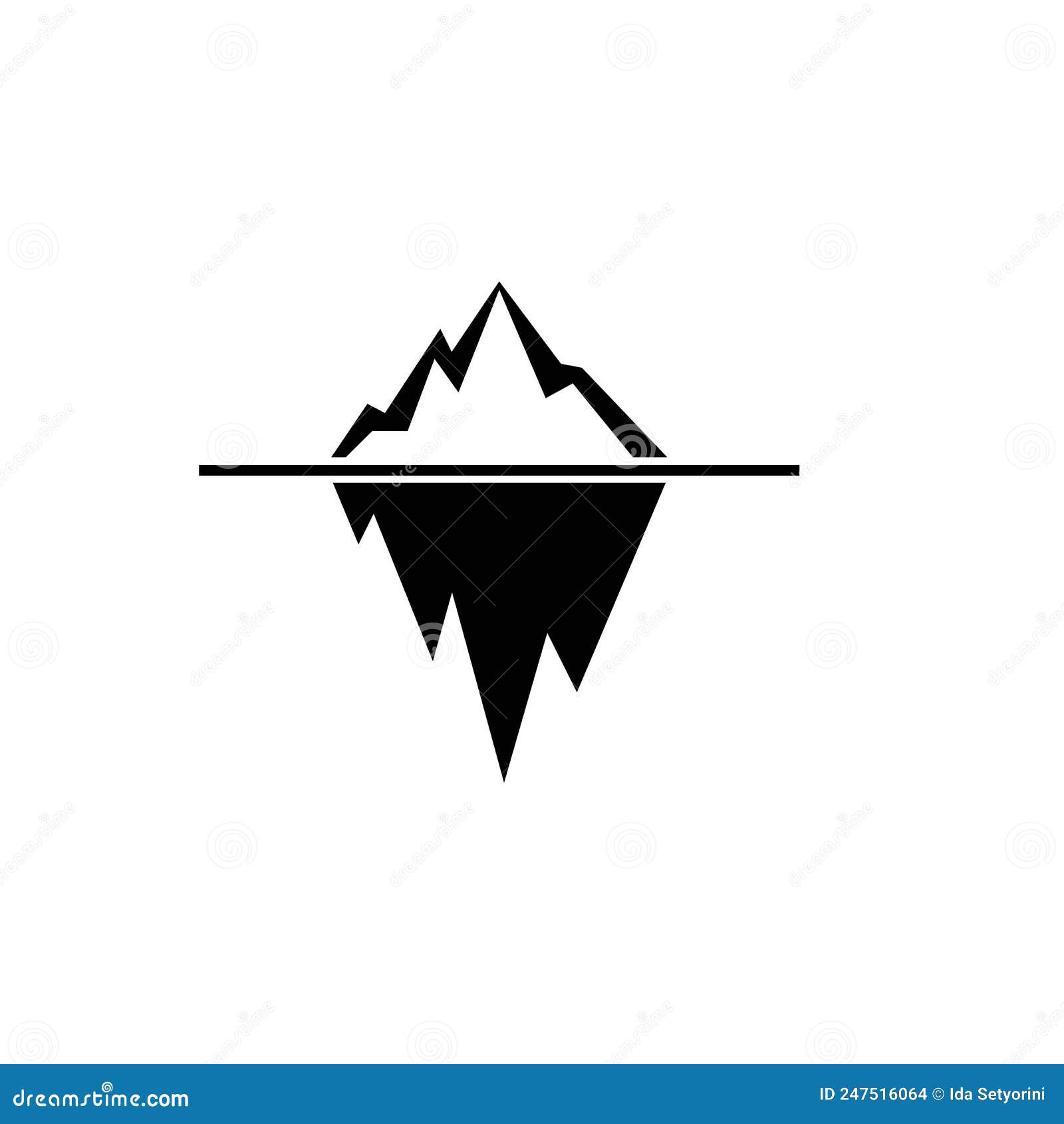 Simple iceberg icon design stock illustration. Illustration of mountain ...