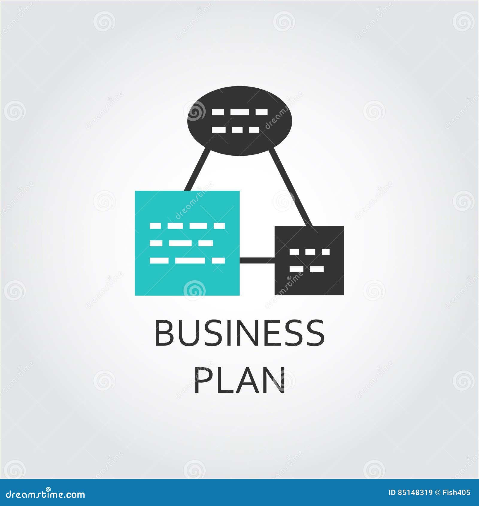 Simple Icon of Business Plan Scheme, Vector Label Stock Vector ...