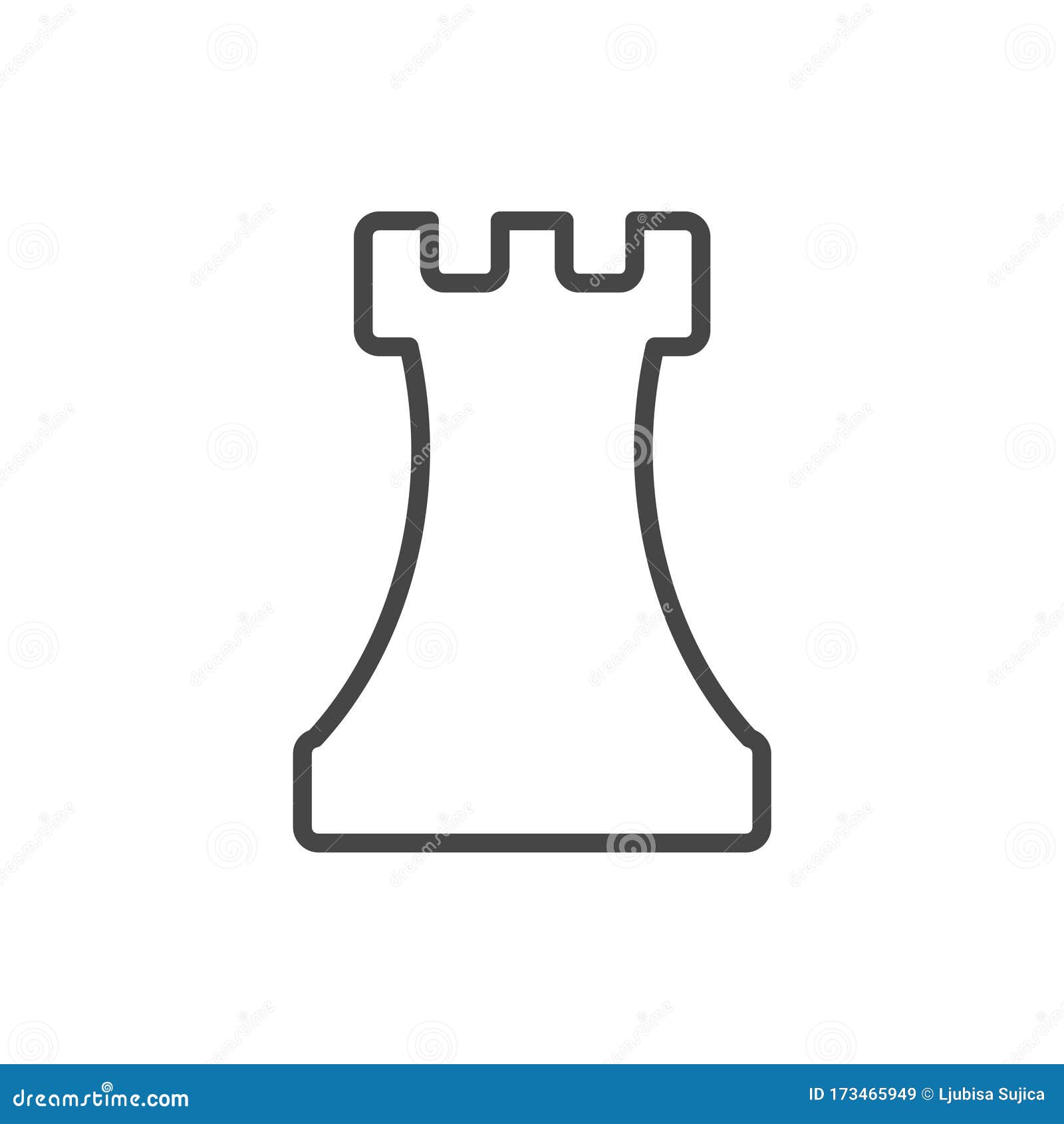 Simple icon Chess Rook stock vector. Illustration of bright - 173465949