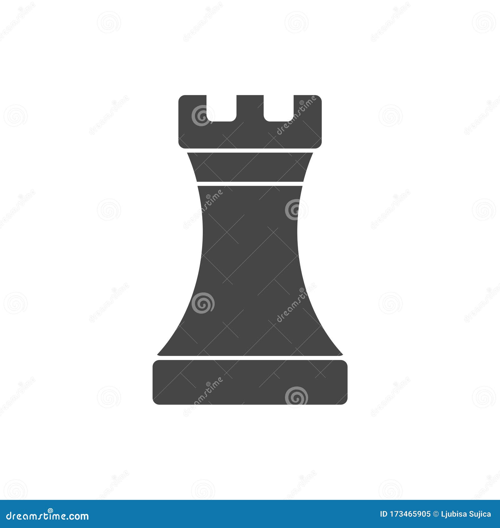 Simple icon Chess Rook stock vector. Illustration of black - 173465905