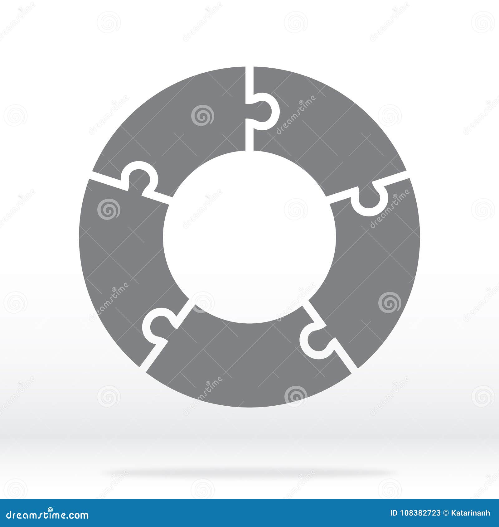 Simple Icon Circle Puzzle in Gray. Simple Icon Circle Puzzle of the ...
