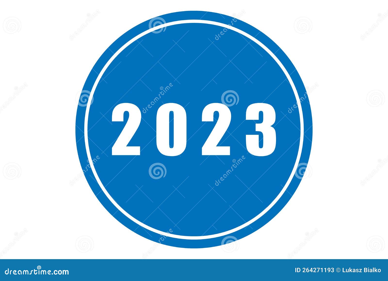 Simple 2023 Icon in a Circle Stock Vector - Illustration of calendar ...