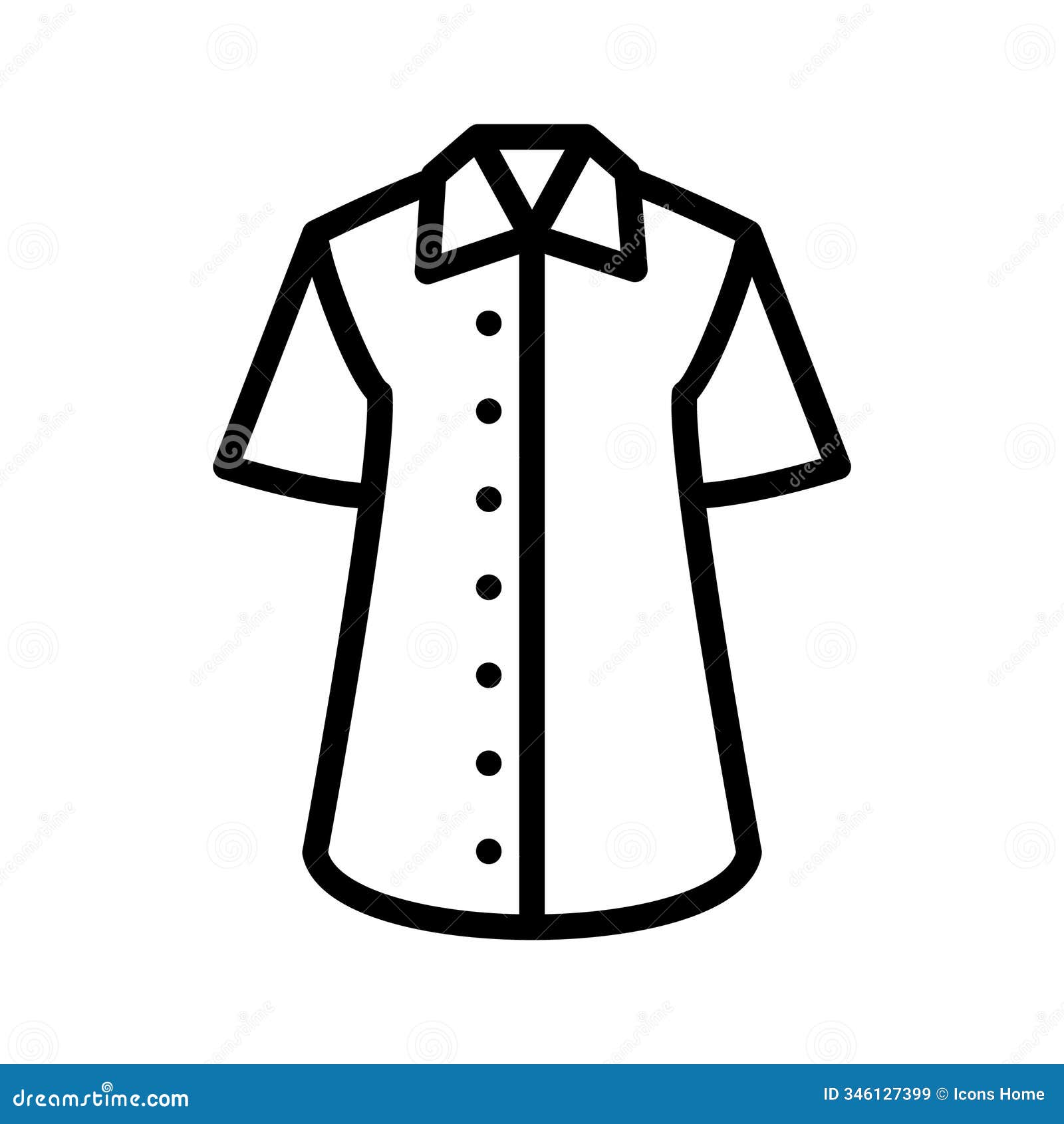 Simple Icon of a Collared Shirt for Formal Wear Stock Illustration ...