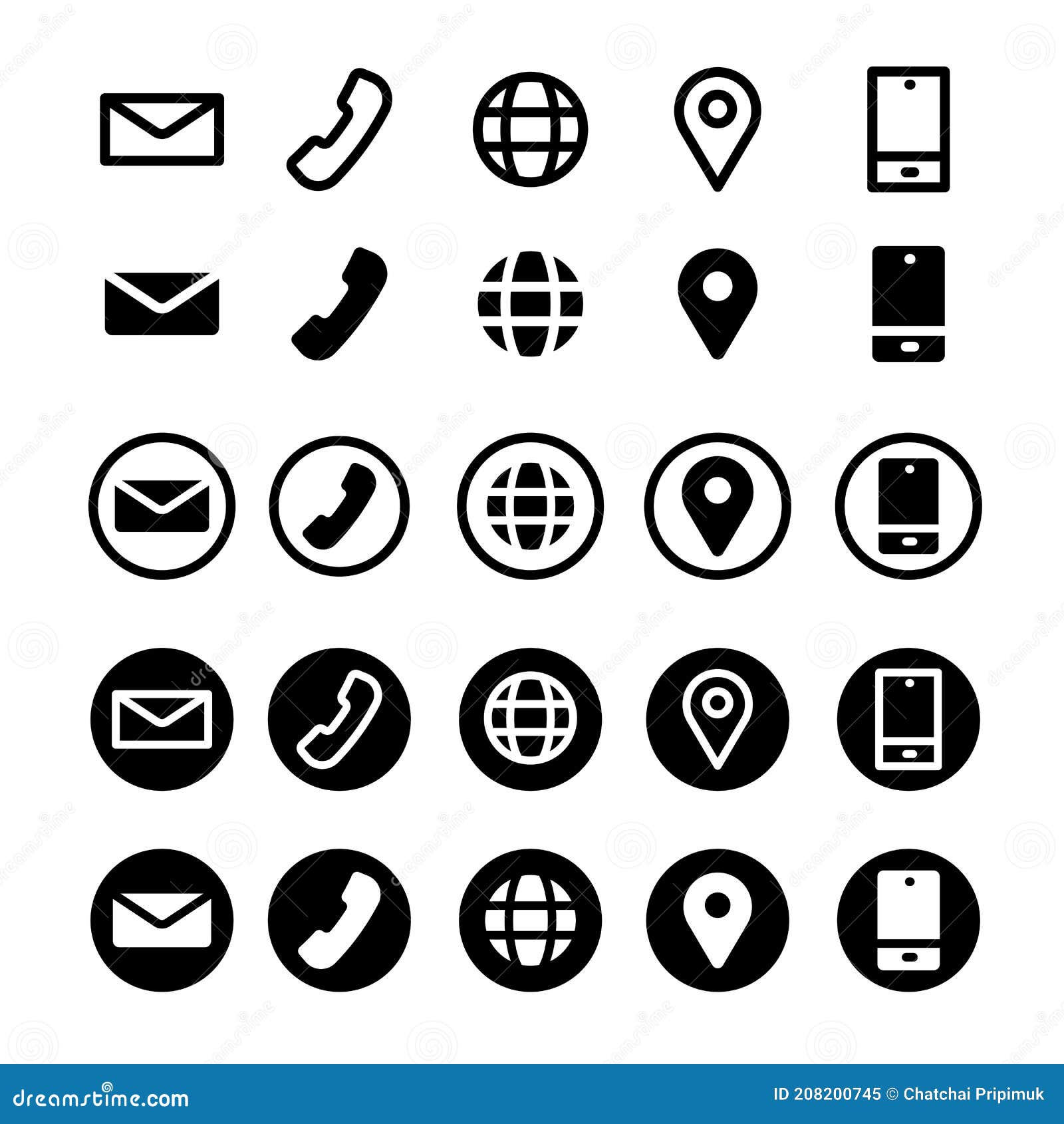 Simple Icon Contact on White Background Stock Vector - Illustration of ...