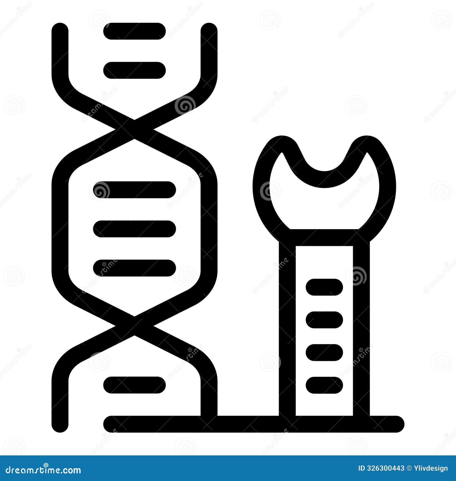 Genetic Engineering Icon Depicting Dna Being Modified Stock Vector - Illustration of mutation ...