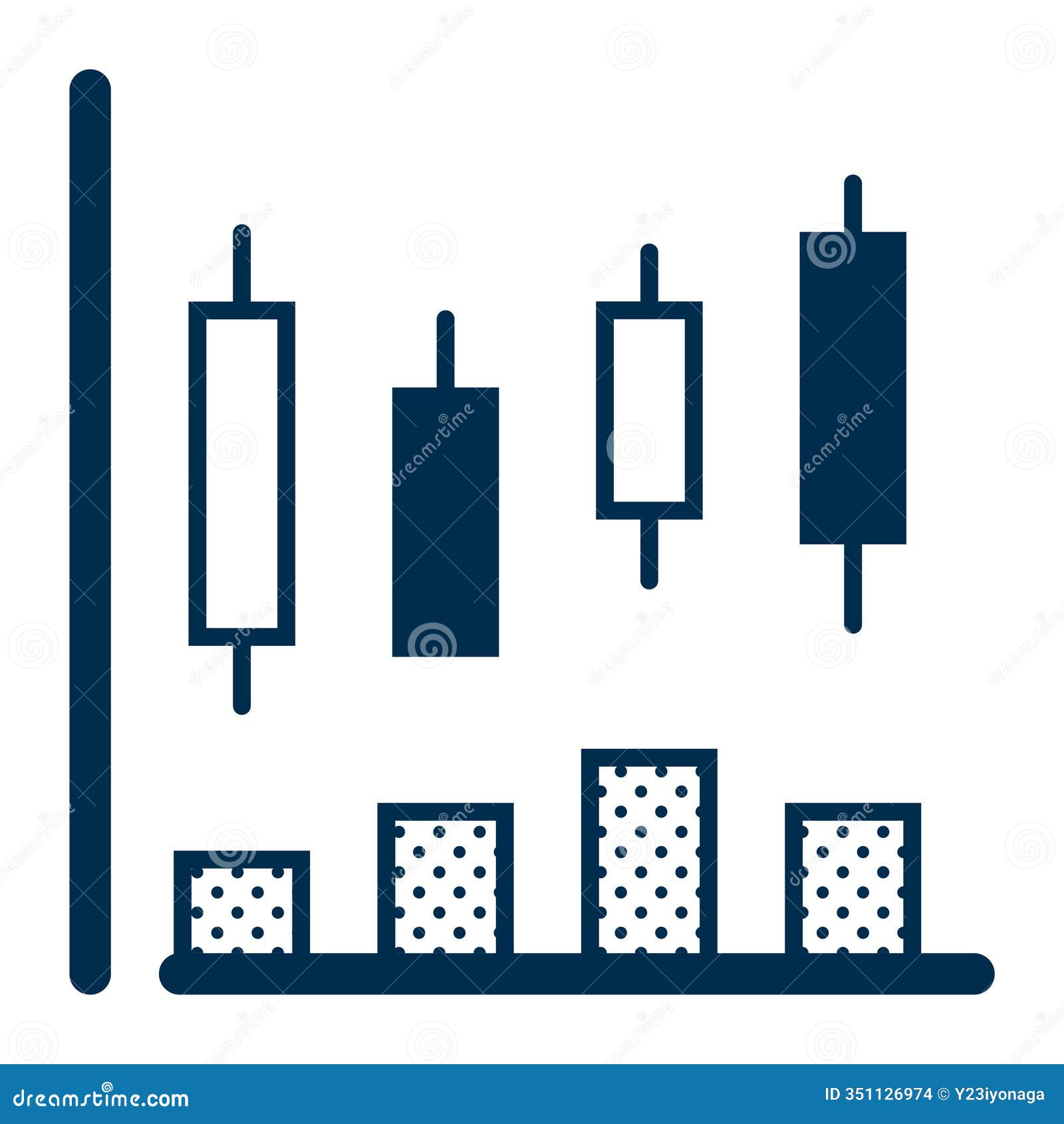 Candle Chart. Growth Graph Investment Finance Business Marketing Trends ...