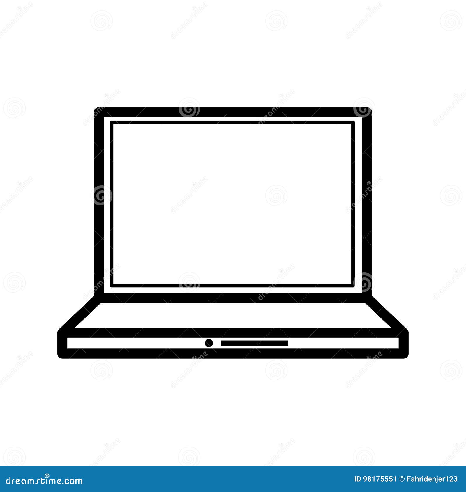 Simple icon laptop stock illustration. Illustration of data - 98175551